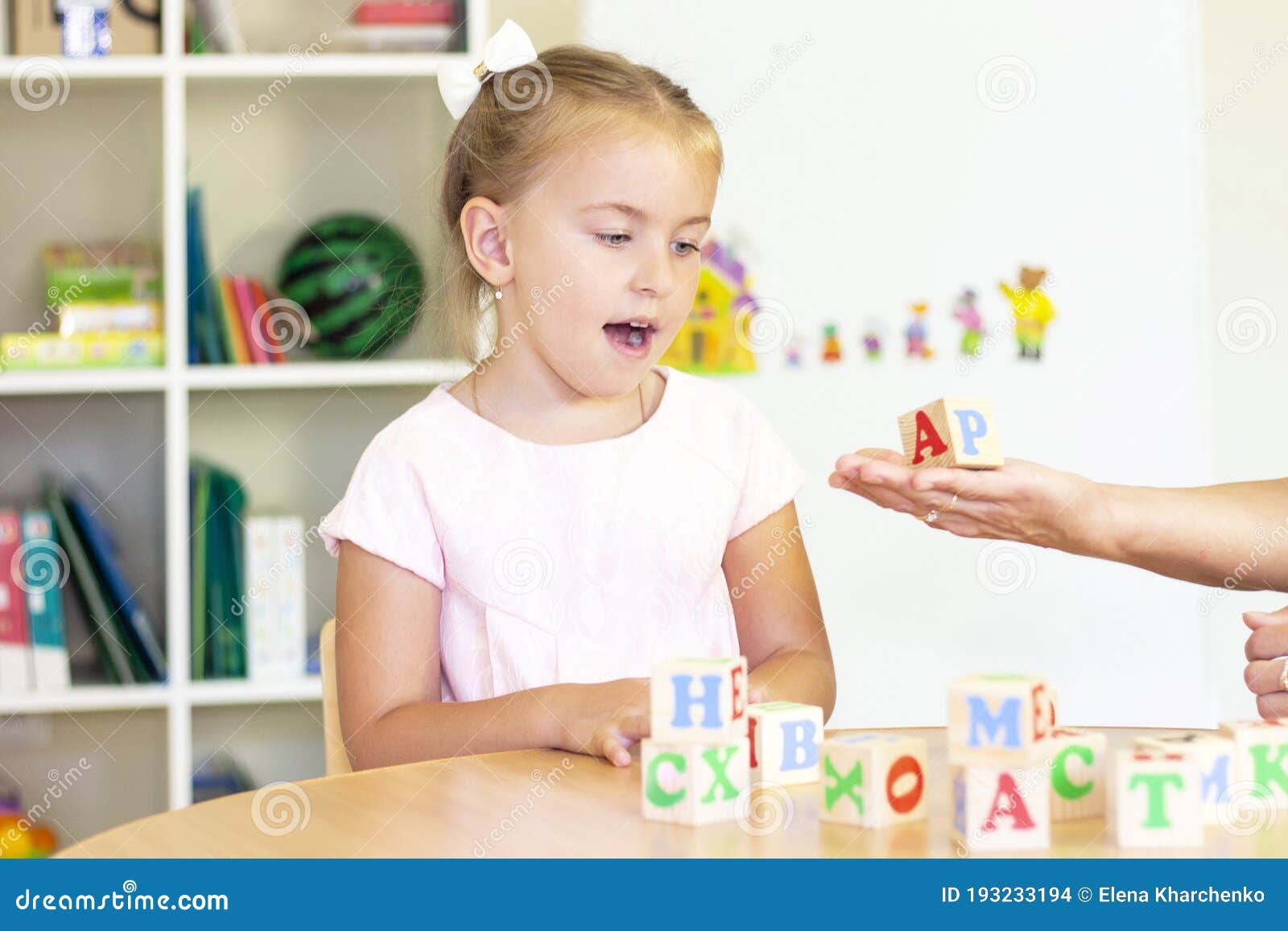 Developmental and Speech Therapy Classes with a Child-girl Stock Photo ...