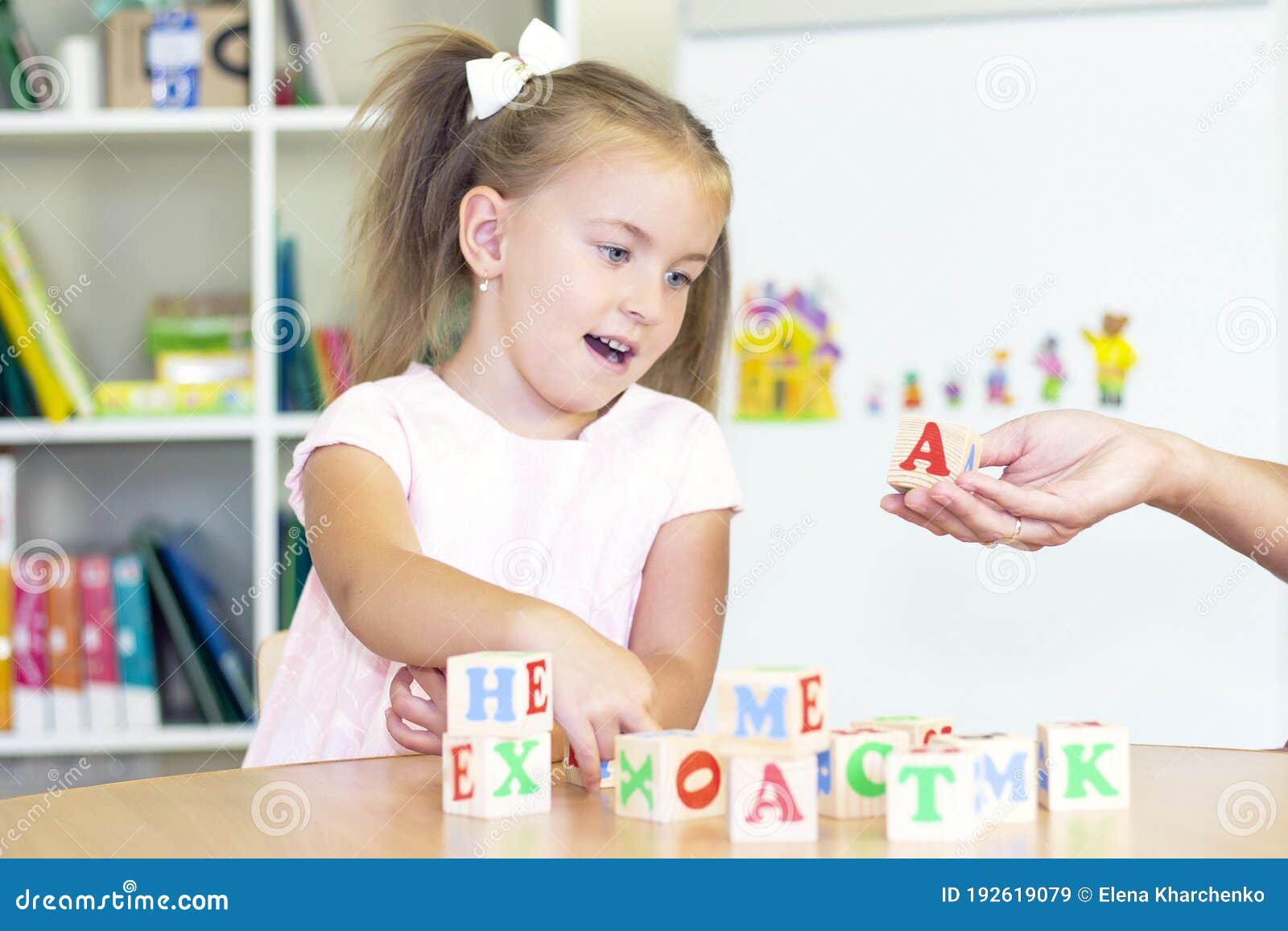 Developmental and Speech Therapy Classes with a Child-girl Stock Image ...
