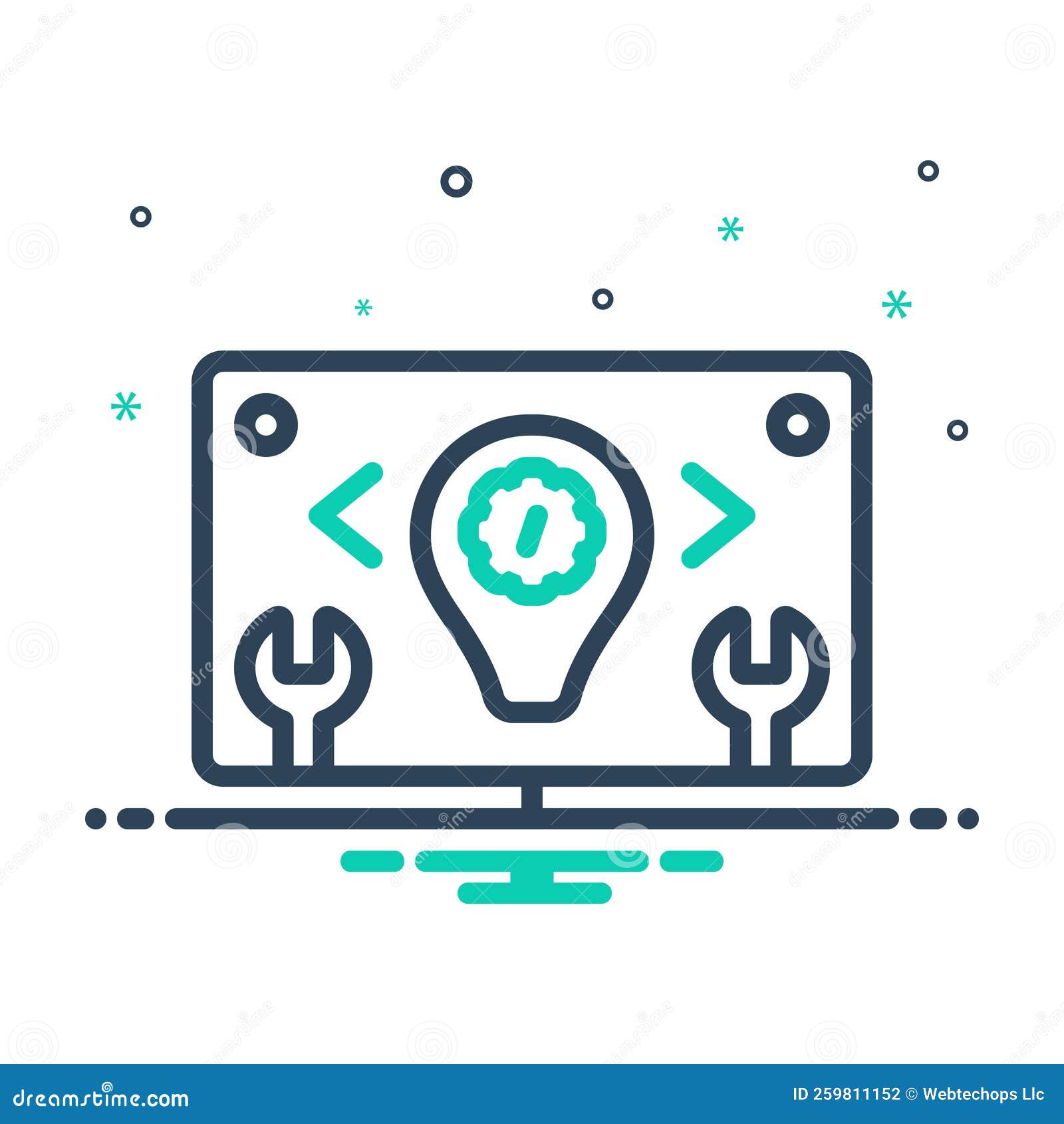 Mix Icon for Develops, Evolve and Progress Stock Illustration ...