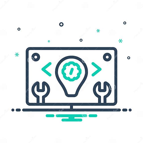 Mix Icon for Develops, Evolve and Progress Stock Illustration ...