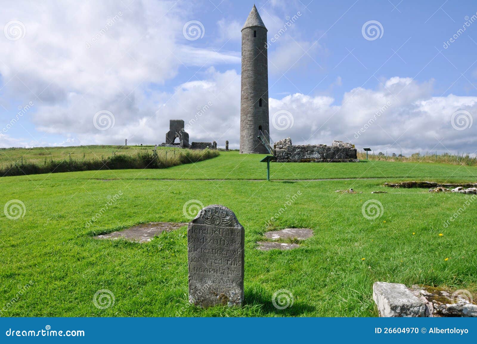 Devenish Island Monastic Site, North Stock Photo - Image of northern ...