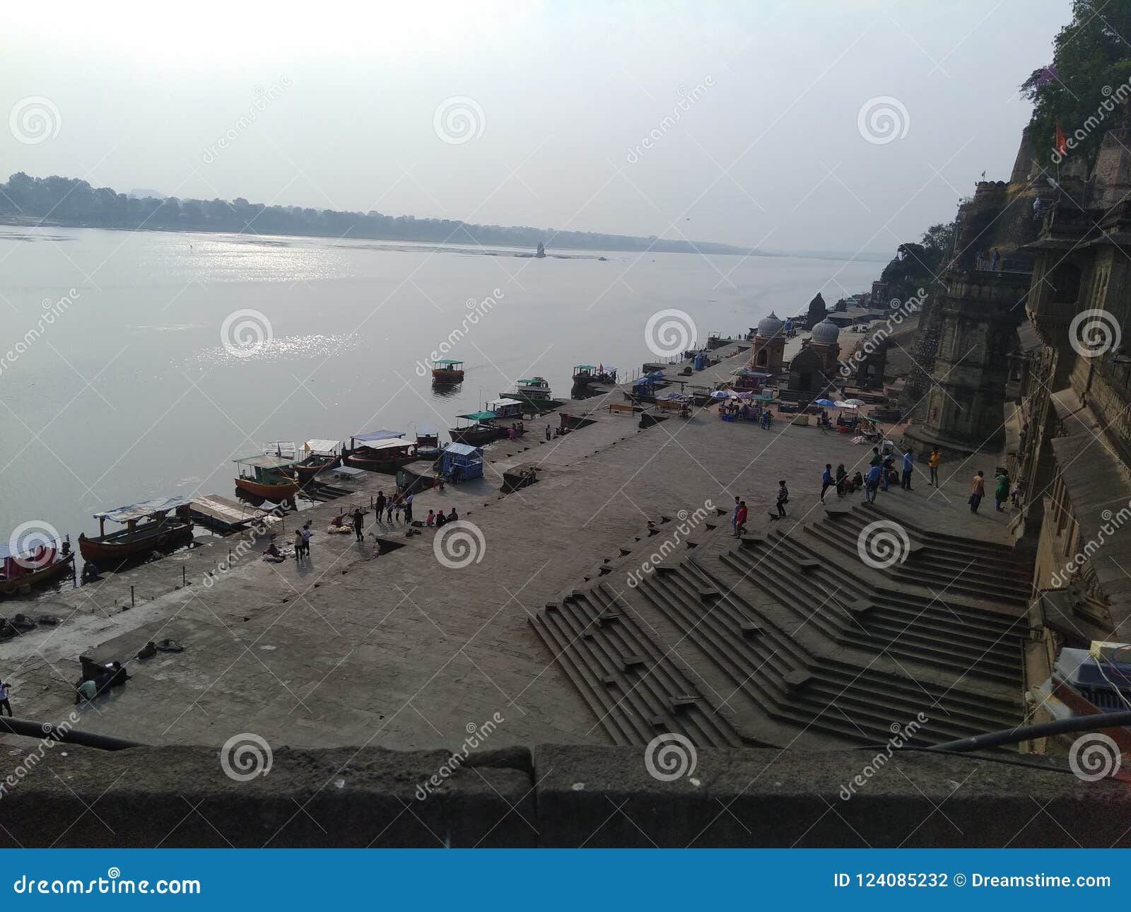Narmada River stock photo. Image of ghat, narmada, mageshwar - 124085232