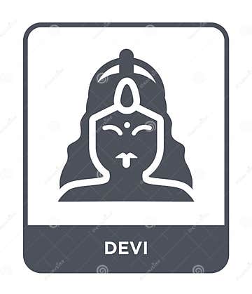 Devi Icon in Trendy Design Style. Devi Icon Isolated on White ...