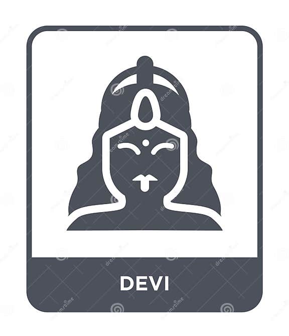 Devi Icon in Trendy Design Style. Devi Icon Isolated on White ...
