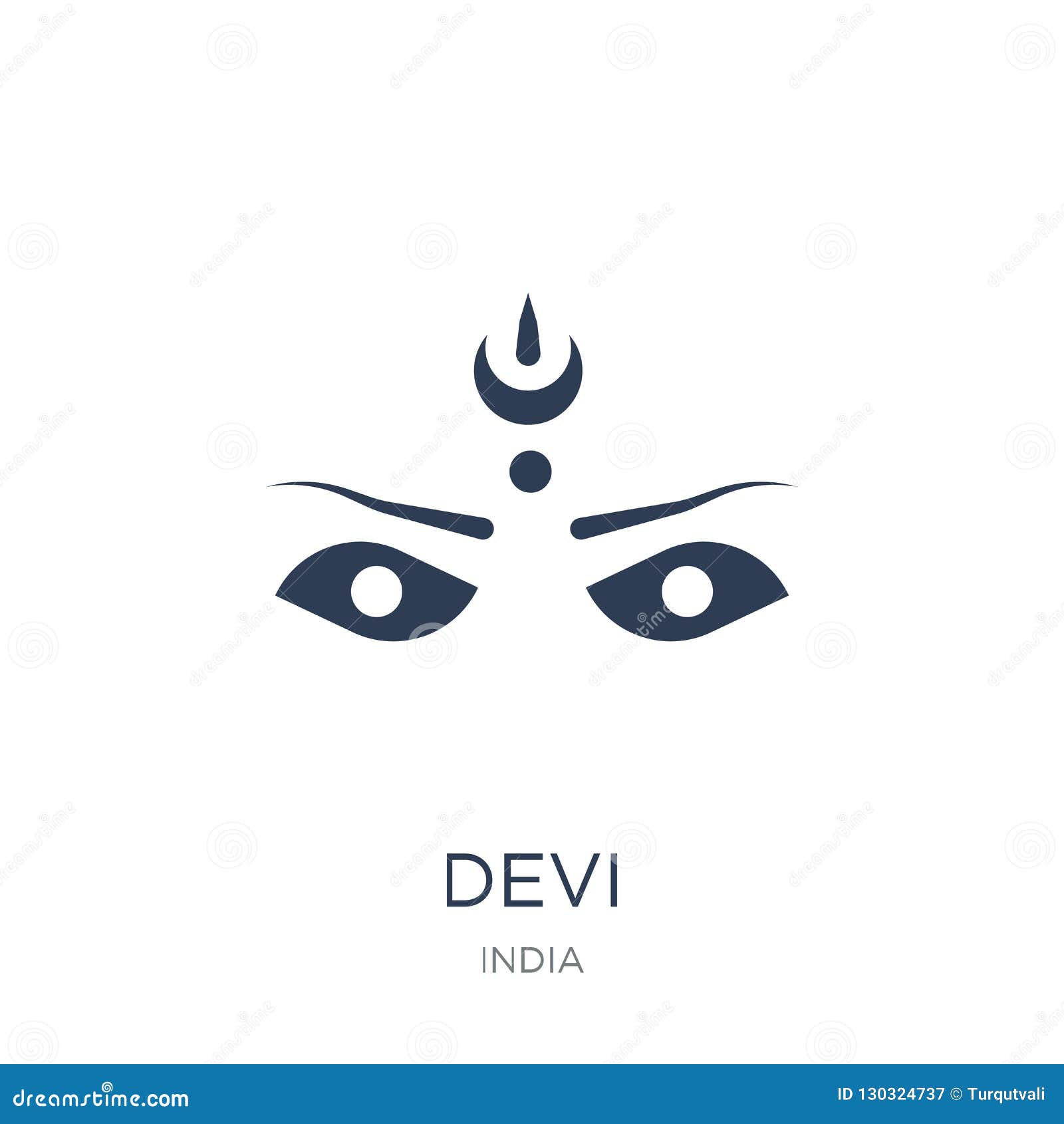 Devi Vector Icon On White Background. Flat Vector Devi Icon Symbol Sign ...