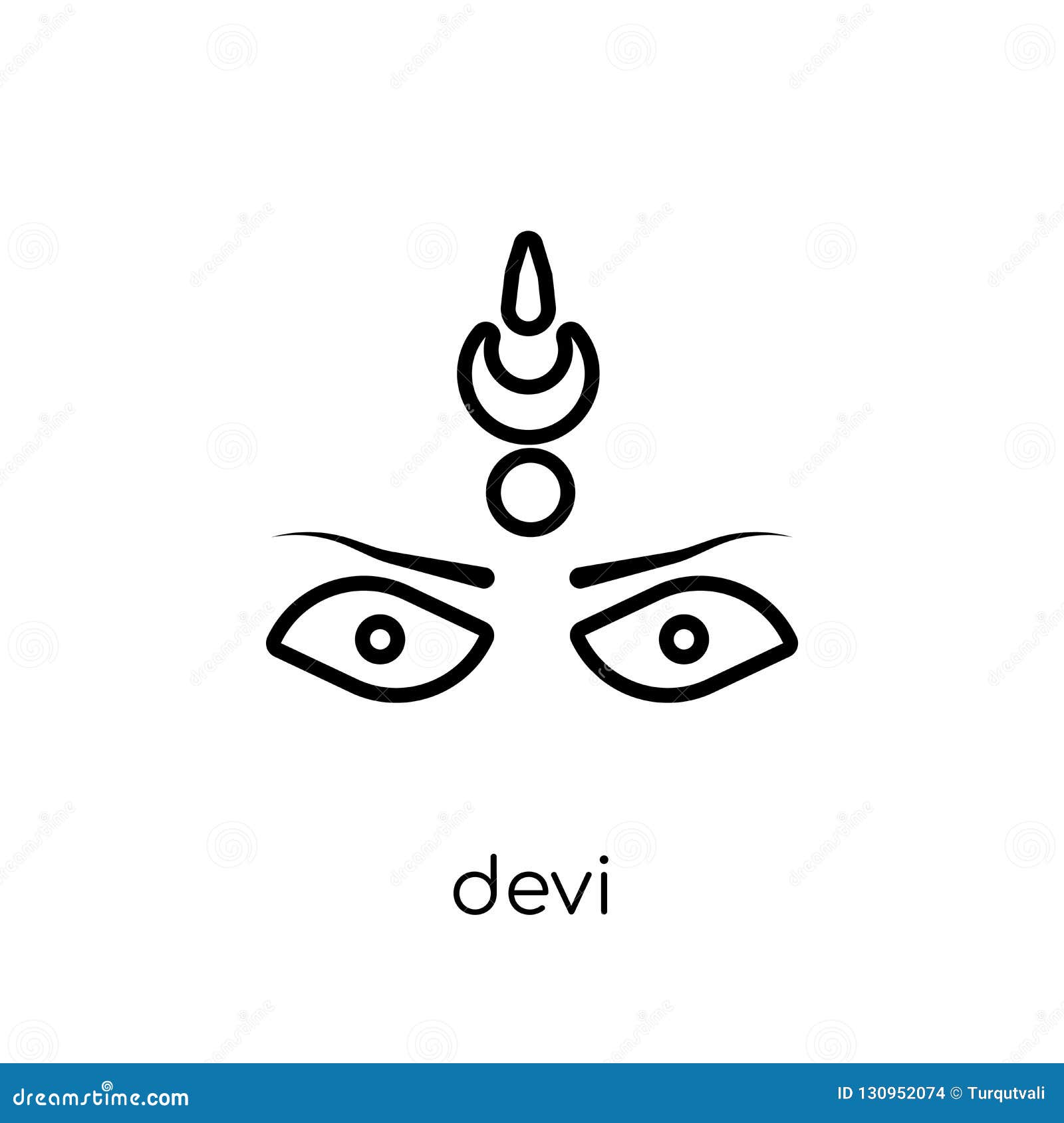 Devi Icon. Trendy Modern Flat Linear Vector Devi Icon on White B Stock ...