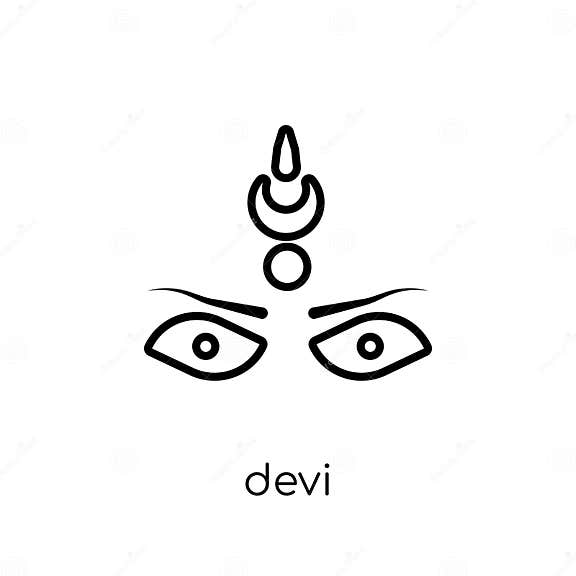 Devi Icon. Trendy Modern Flat Linear Vector Devi Icon on White B Stock ...