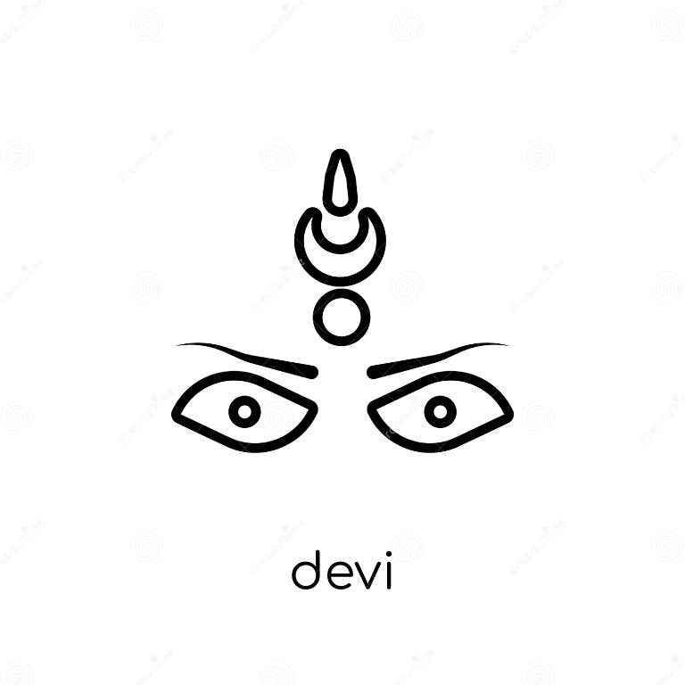 Devi Icon. Trendy Modern Flat Linear Vector Devi Icon on White B Stock ...