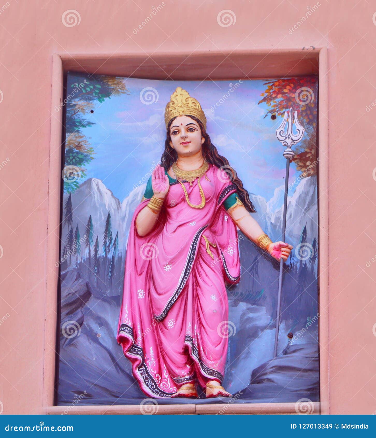 Devi Parvati editorial stock image. Image of outdoors - 127013349