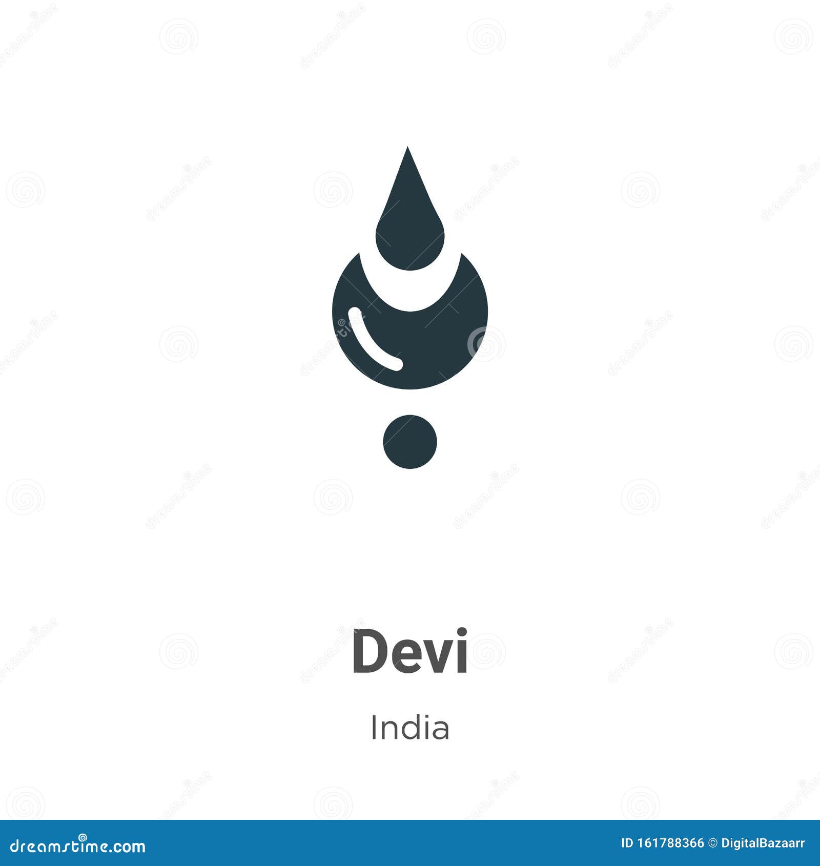 Devi Vector Icon on White Background. Flat Vector Devi Icon Symbol Sign ...
