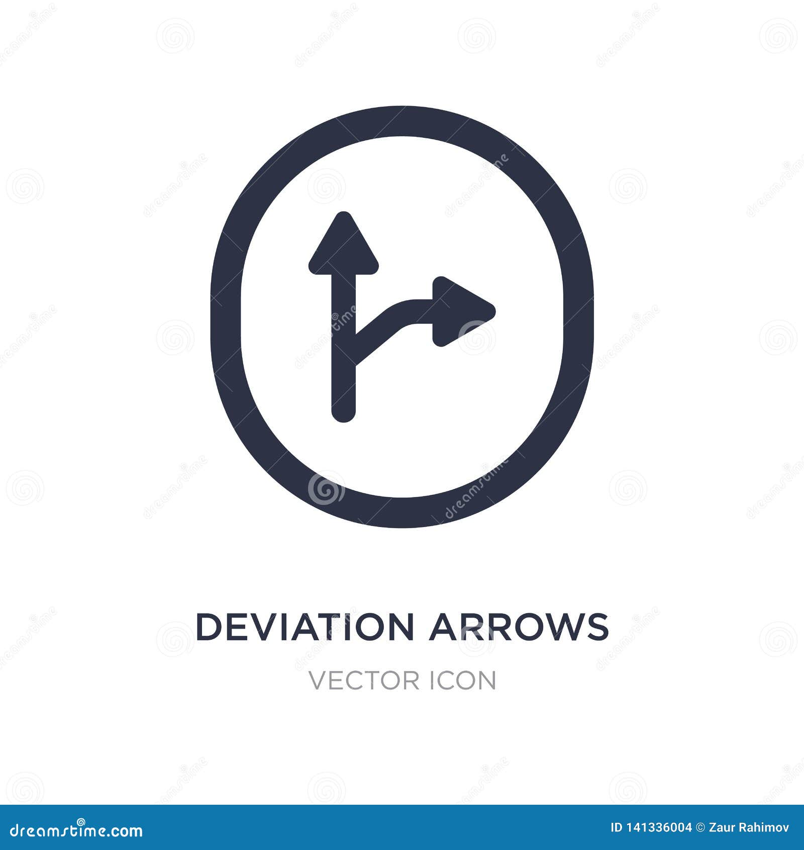 Deviation Arrows Icon on White Background. Simple Element Illustration ...