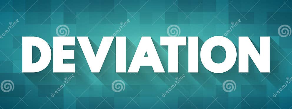 Deviation is a Measure of Difference between the Observed Value of a ...