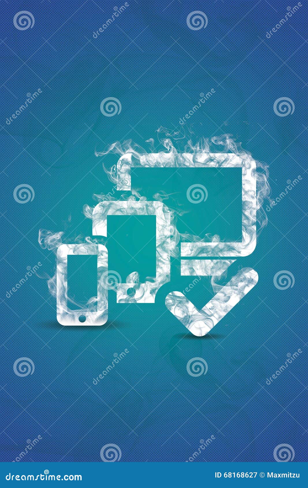 Device agnostic poster stock illustration. Illustration of blue - 68168627