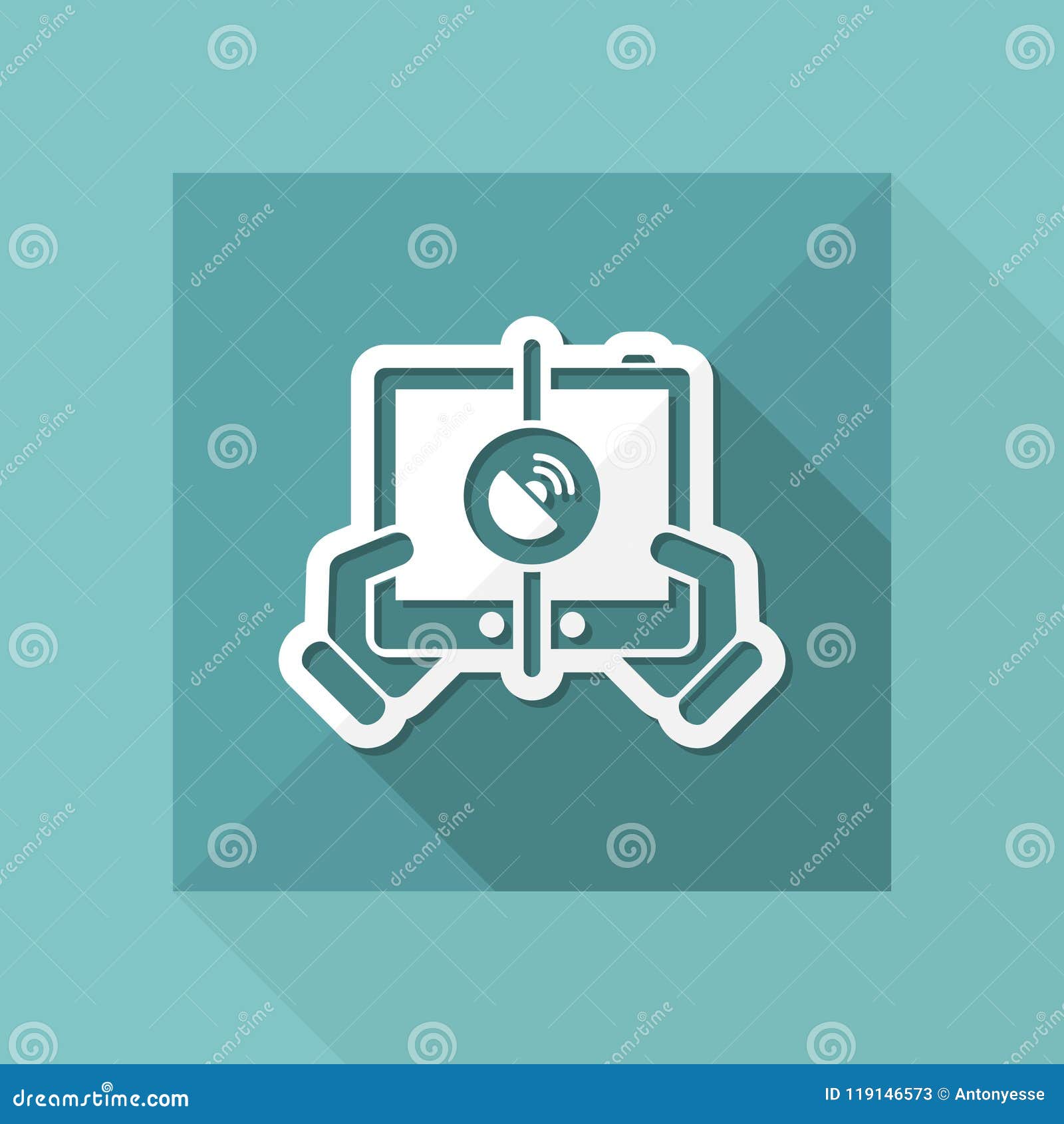 Device audio connection stock vector. Illustration of hold - 119146573