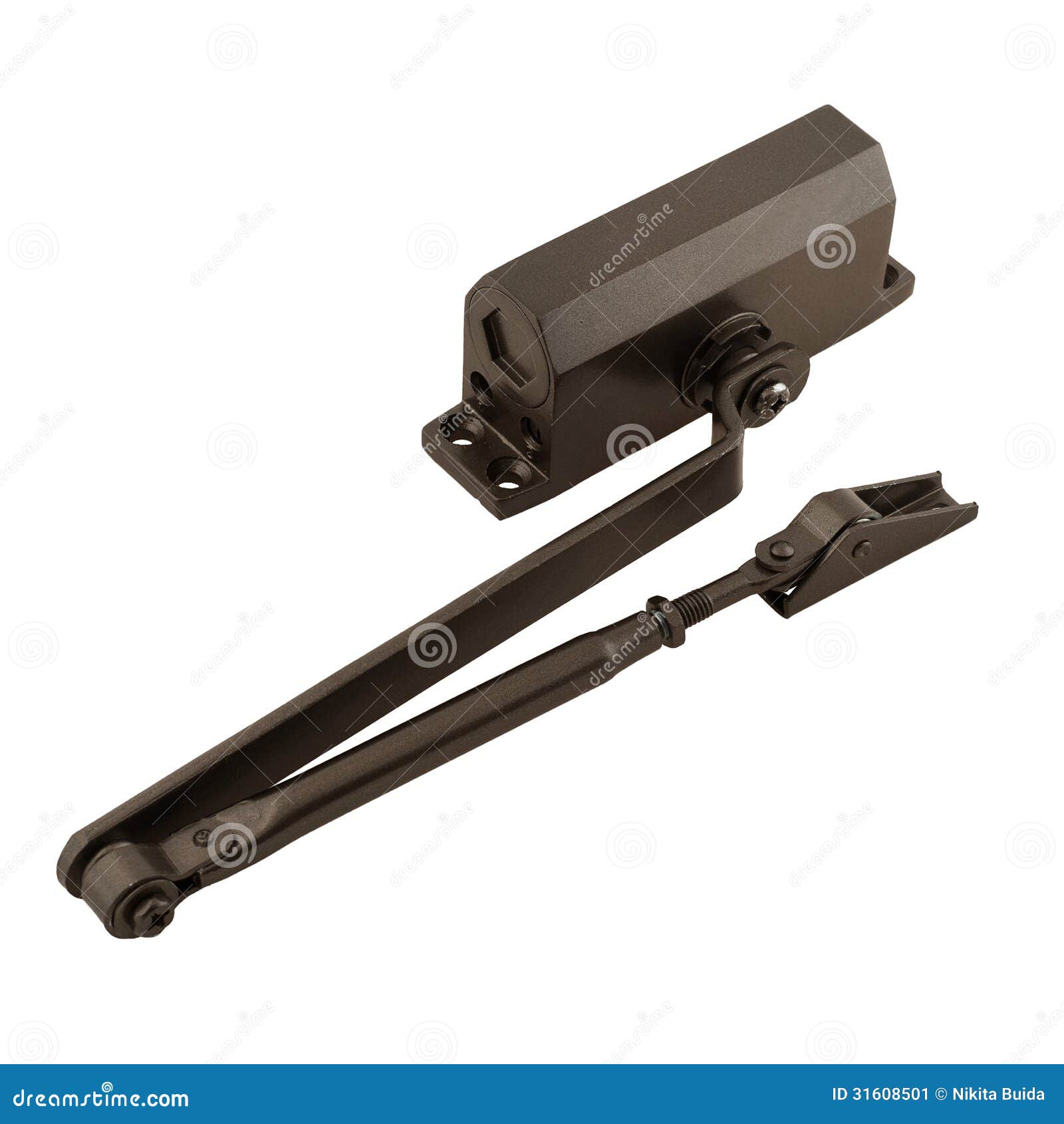 The Device for Automatic Closing a Door Stock Image - Image of angle ...