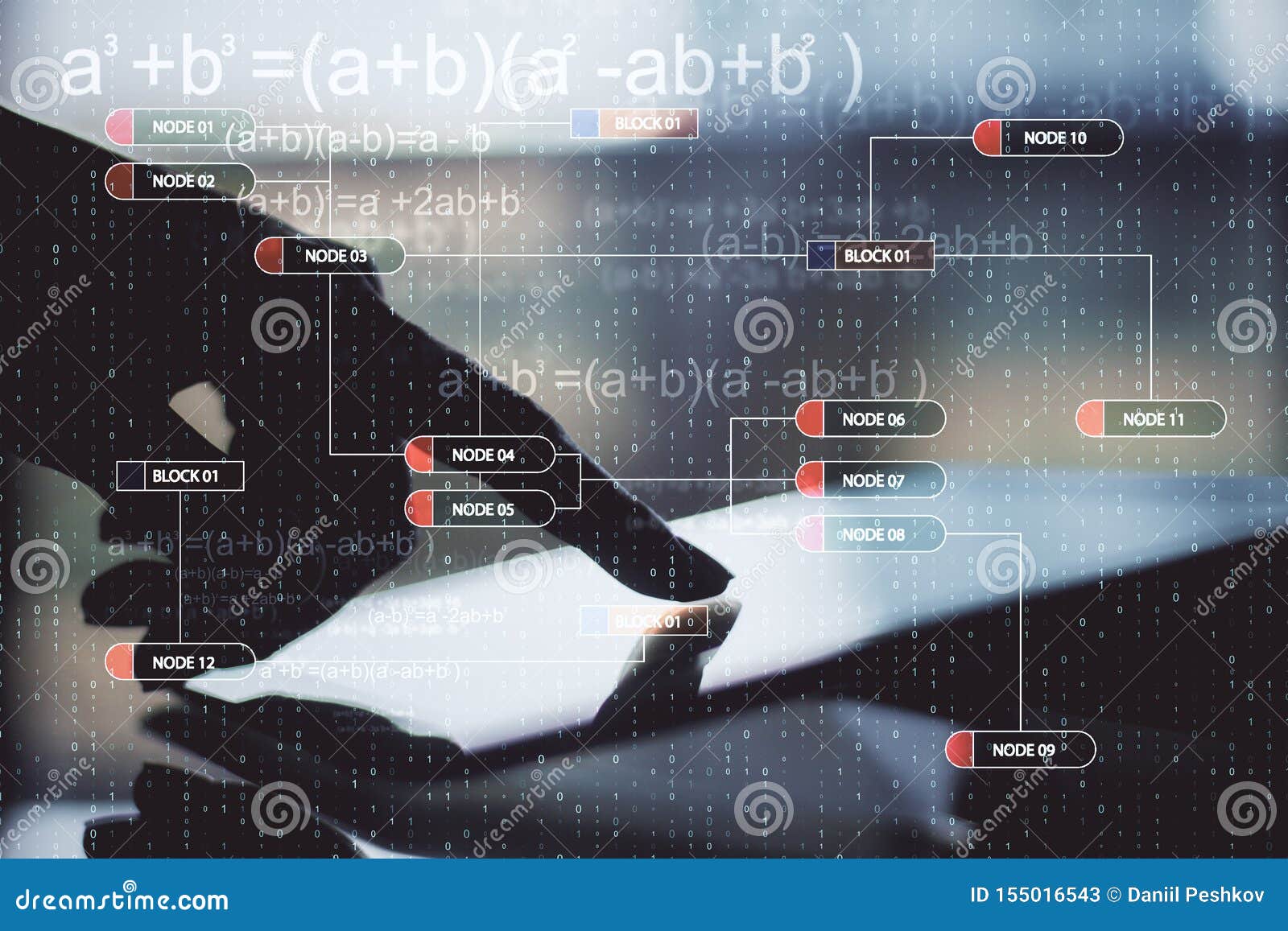 Device with Big Data Interface Stock Image - Image of computer, chain ...