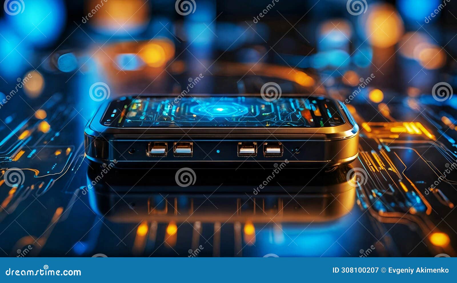 Device with Built-in Artificial Intelligence Stock Illustration ...