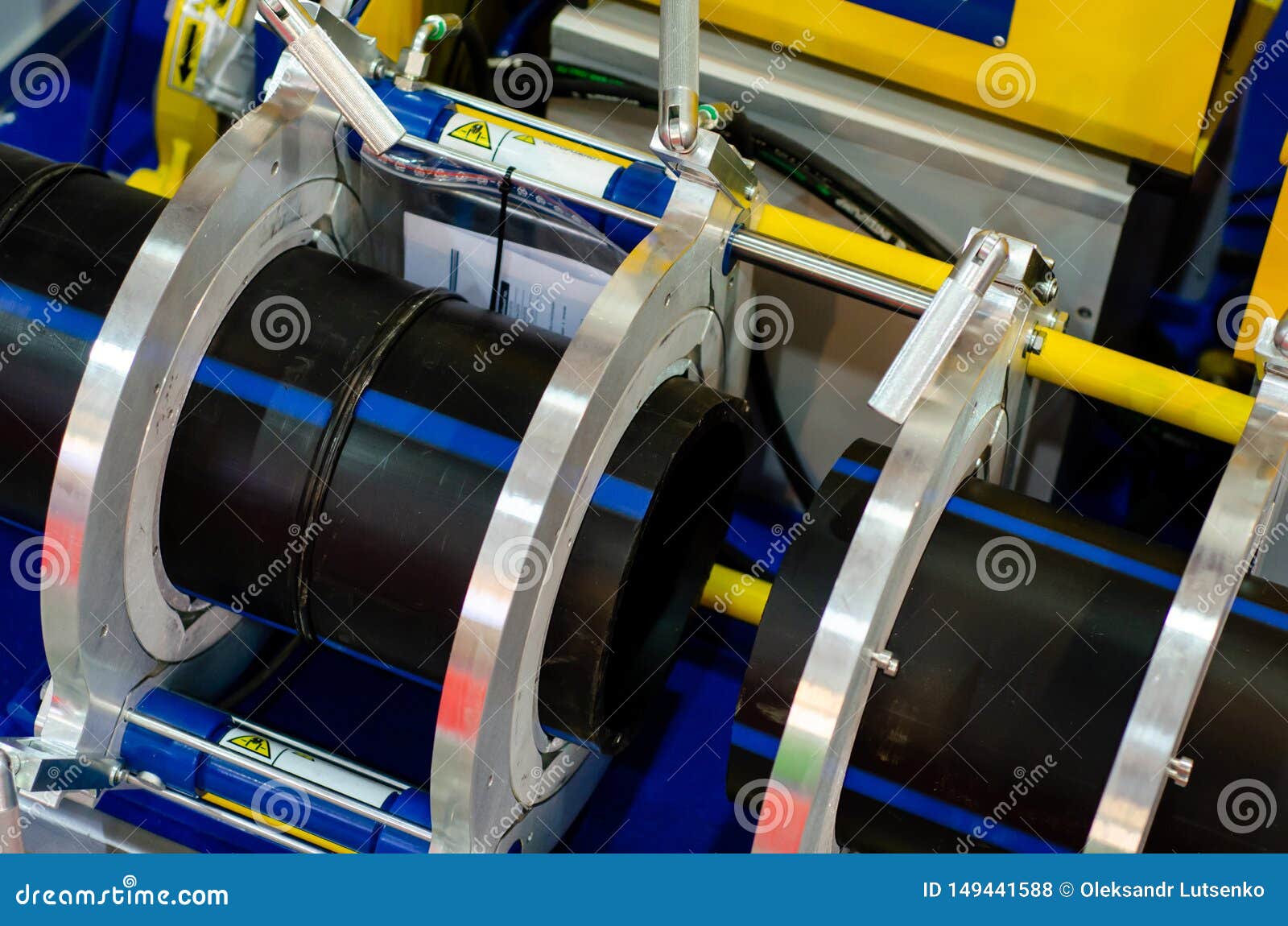 Device of Welding of the Polymeric Pipes Stock Photo - Image of ...