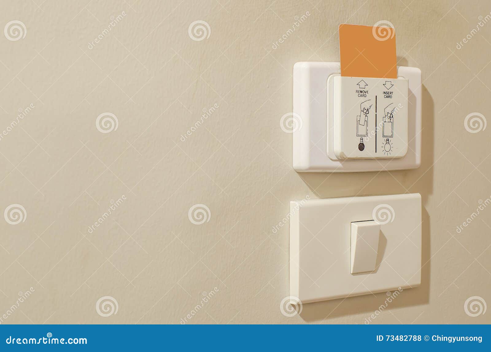 Device Card Insert To Power Switch Control of the Electric in Th Stock ...