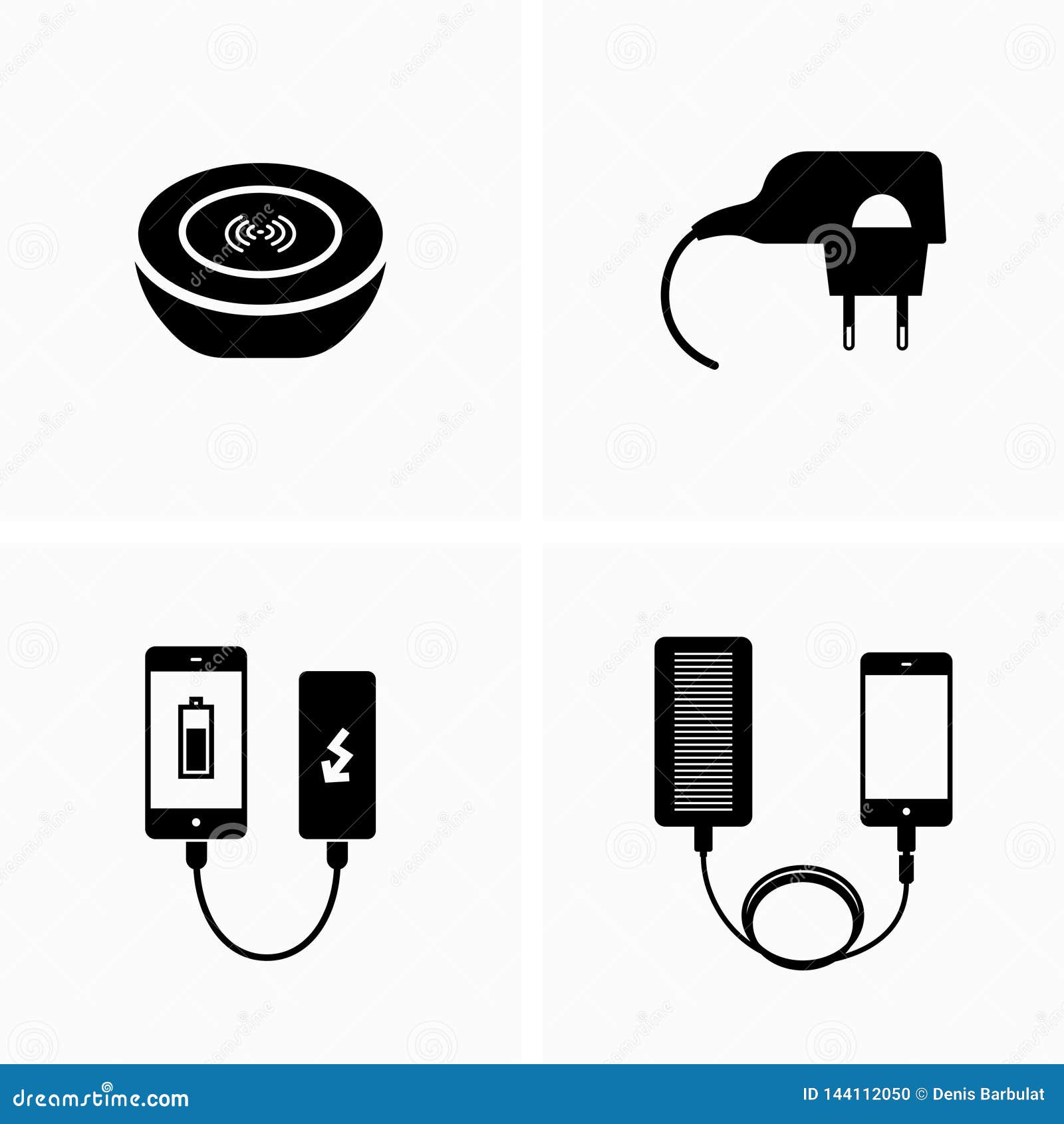 Device charging equipment stock vector. Illustration of wireless ...