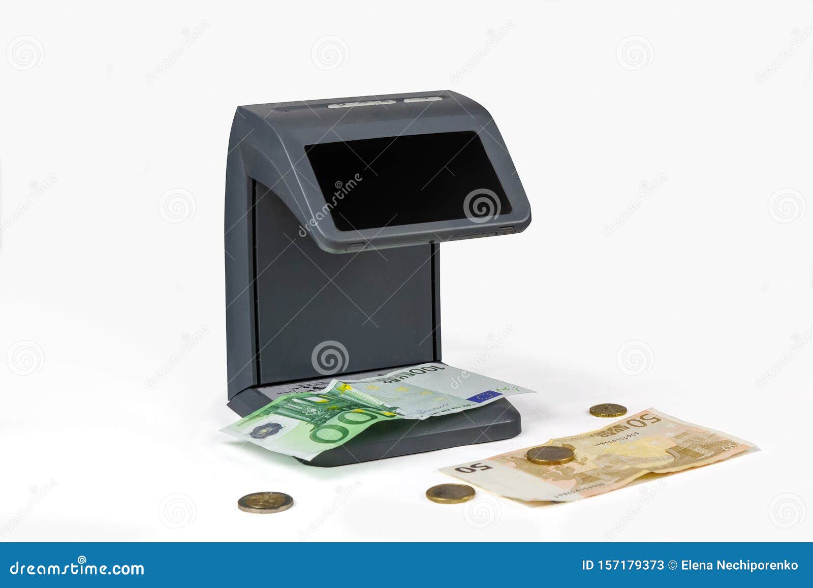 A Device For Checking The Authenticity Of Banknotes Stock Photo ...