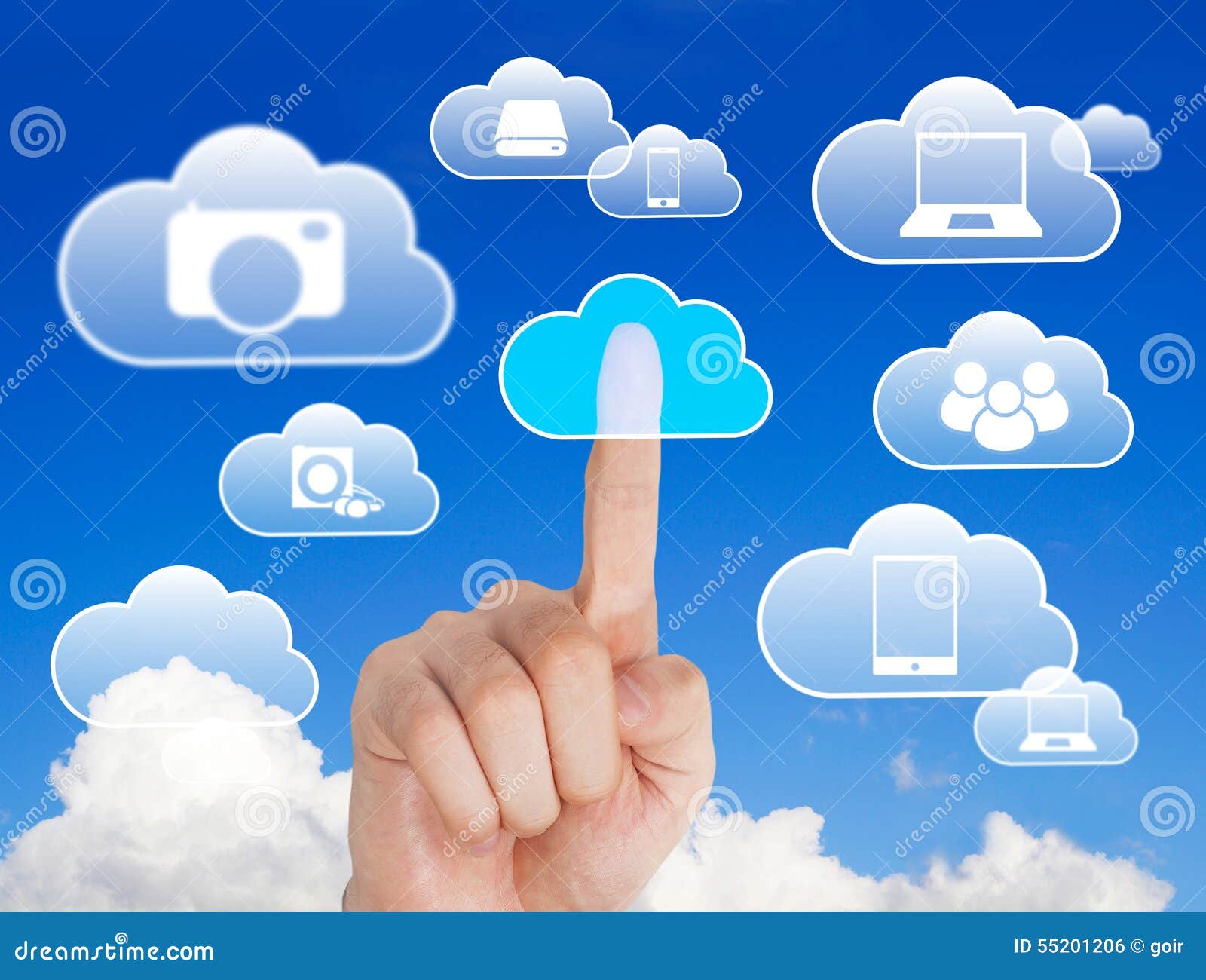 Device clouding stock photo. Image of computing, icons - 55201206