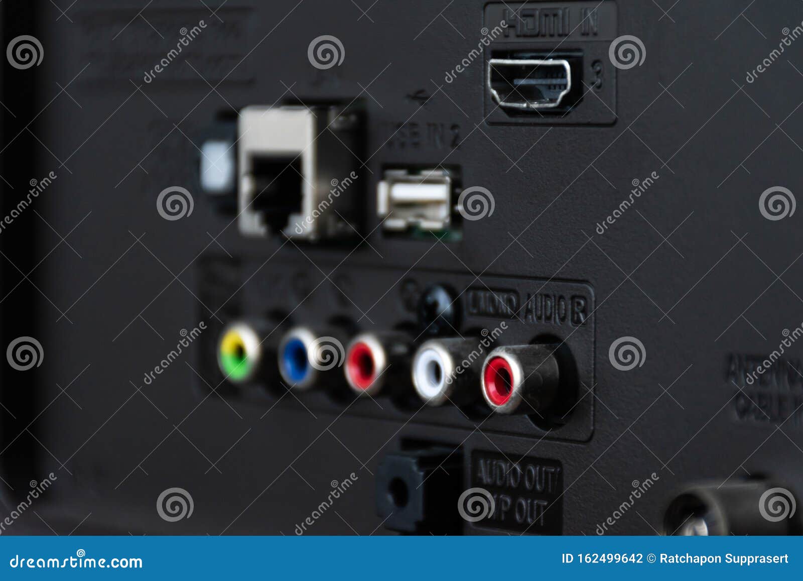 Device Connector on the Back of the Television Stock Photo - Image of ...