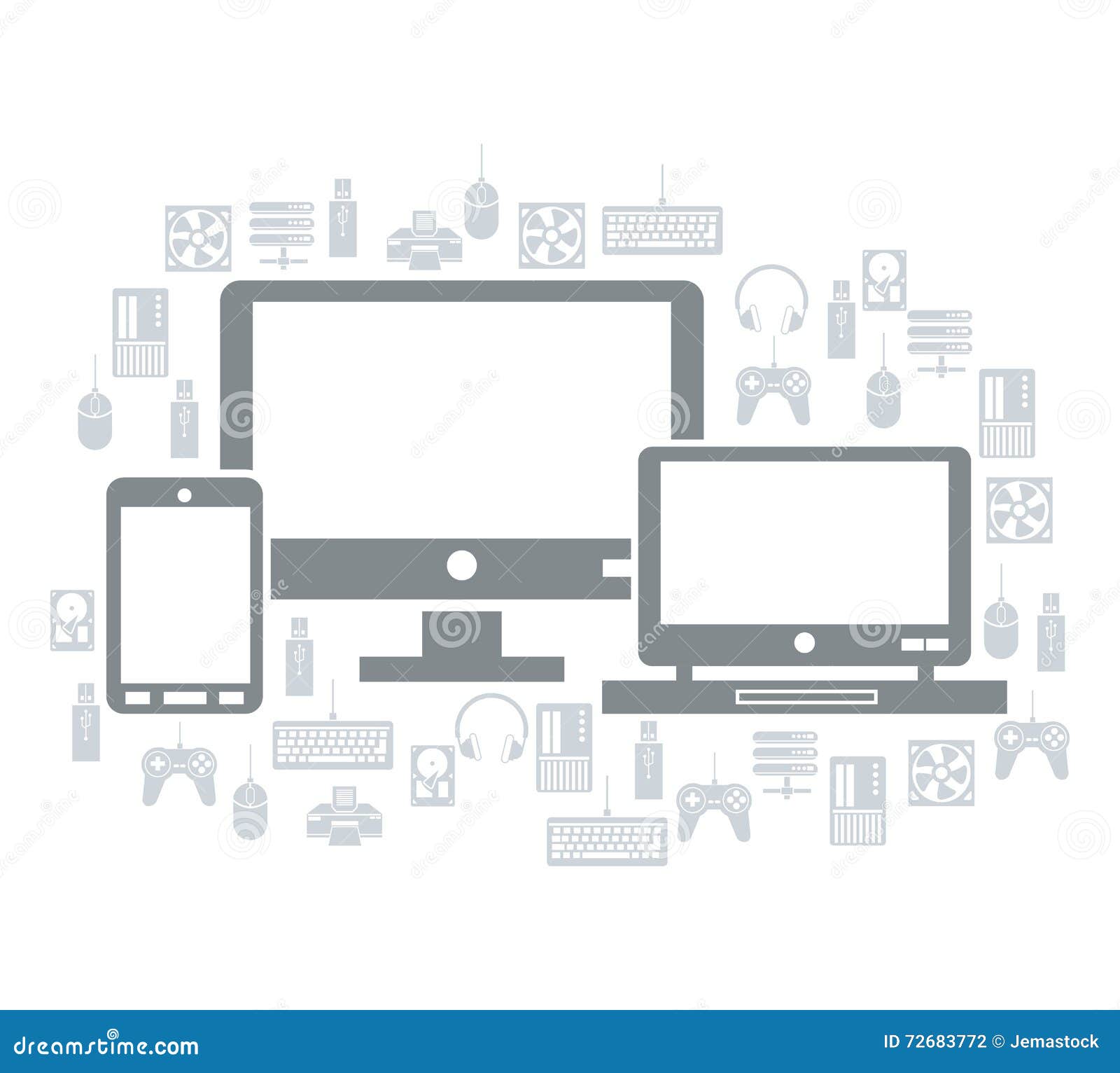 Device Design. Gadget Icon. White Background Stock Vector ...