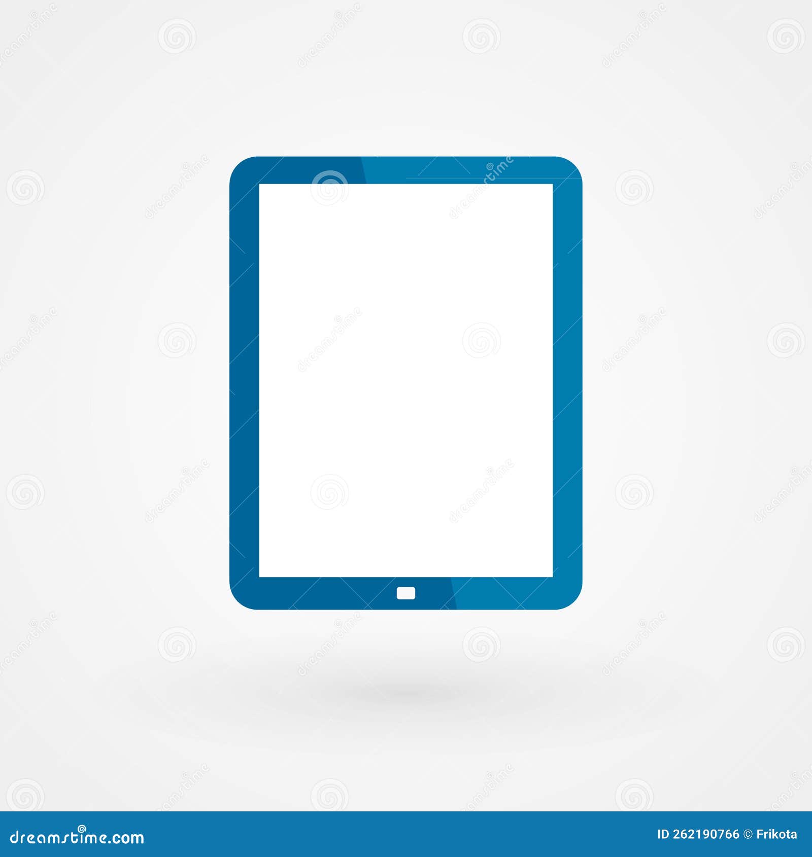 Device Icon: Blue Tablet. Empty Screen. Vector Illustration, Flat ...