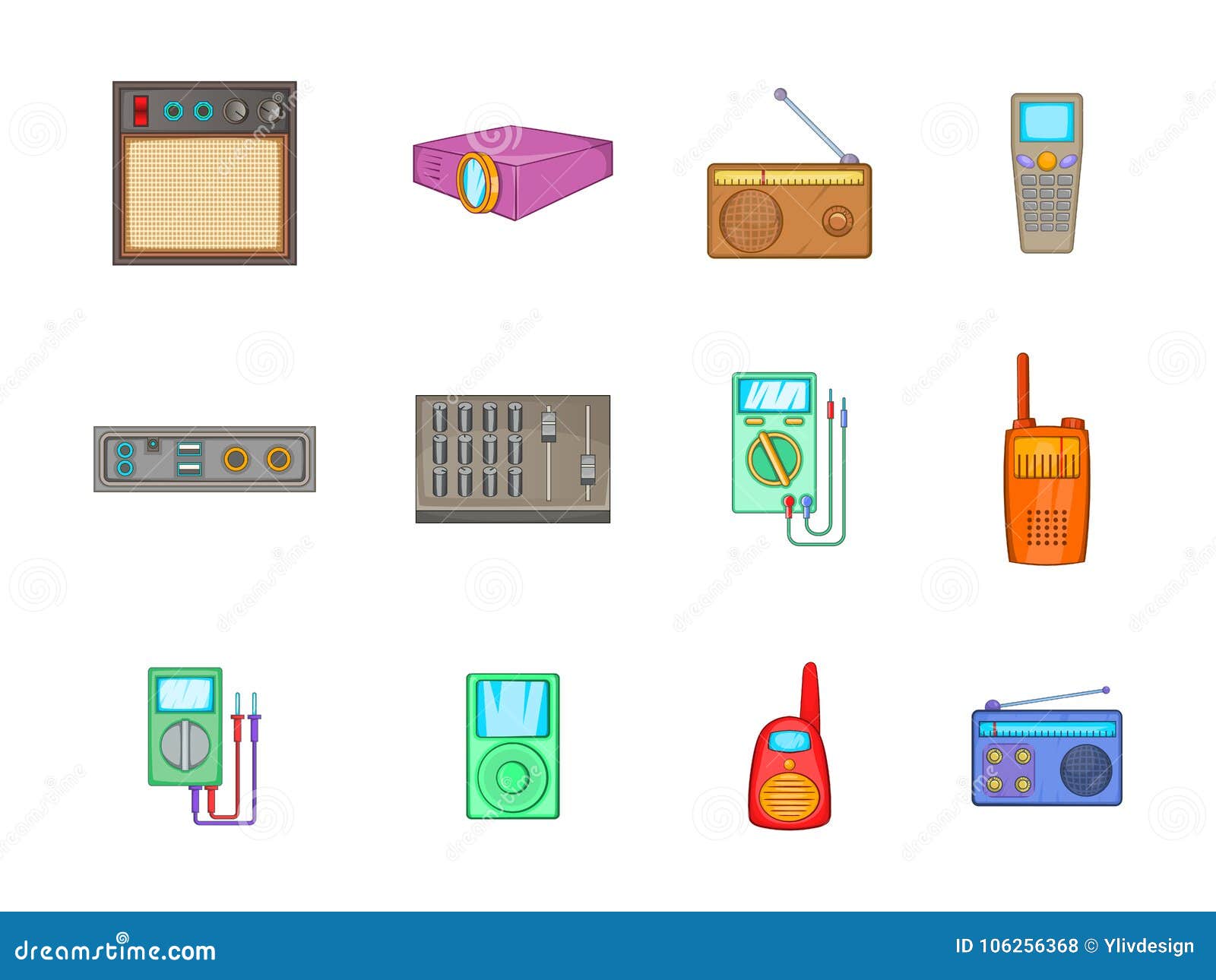Device Icon Set, Cartoon Style Stock Vector - Illustration of device ...