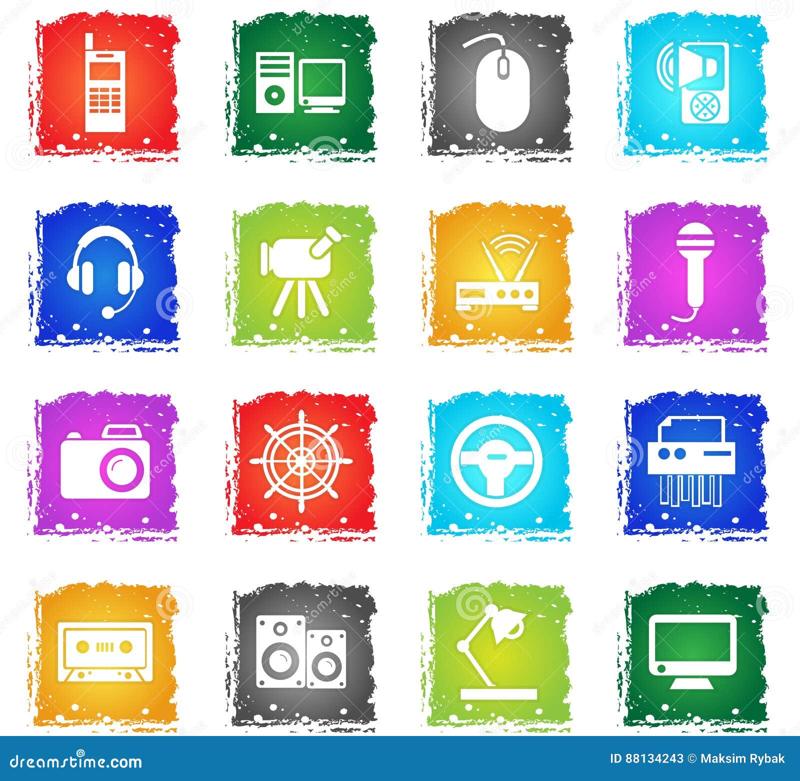 Device icon set stock illustration. Illustration of device - 88134243