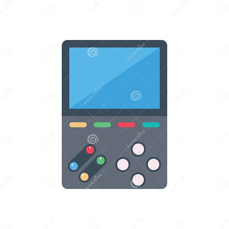Device Vector Flat Color Icon Stock Vector - Illustration of play, flat ...