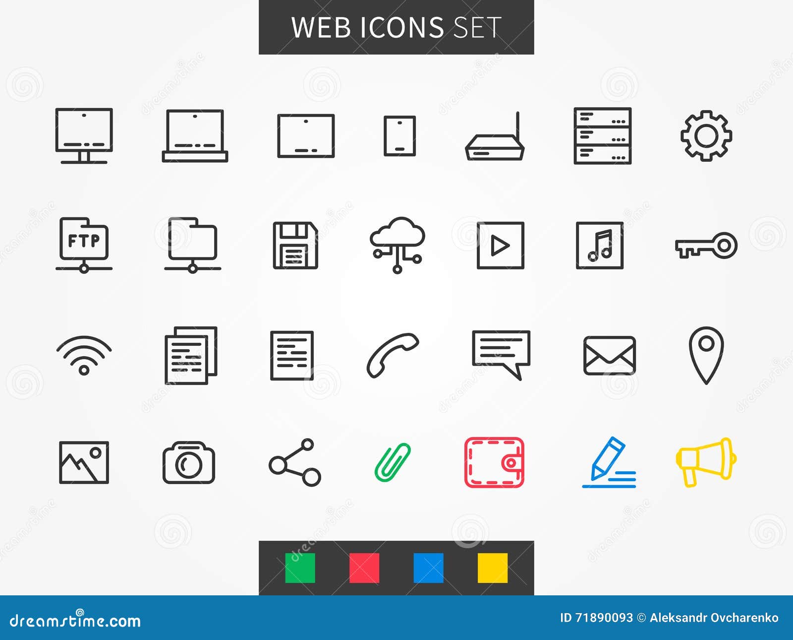 Device icons set stock vector. Illustration of hotspot - 71890093