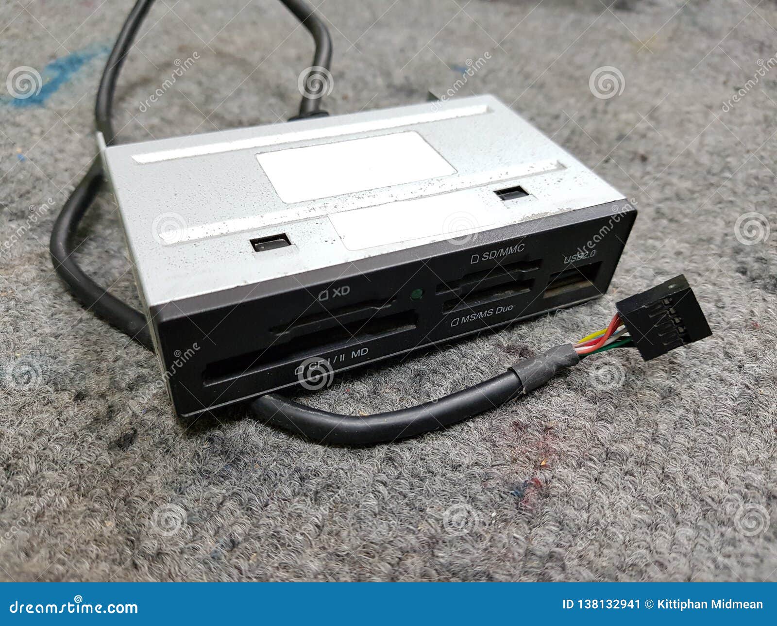 Internal Card Reader for Computer Stock Image - Image of memory, open ...