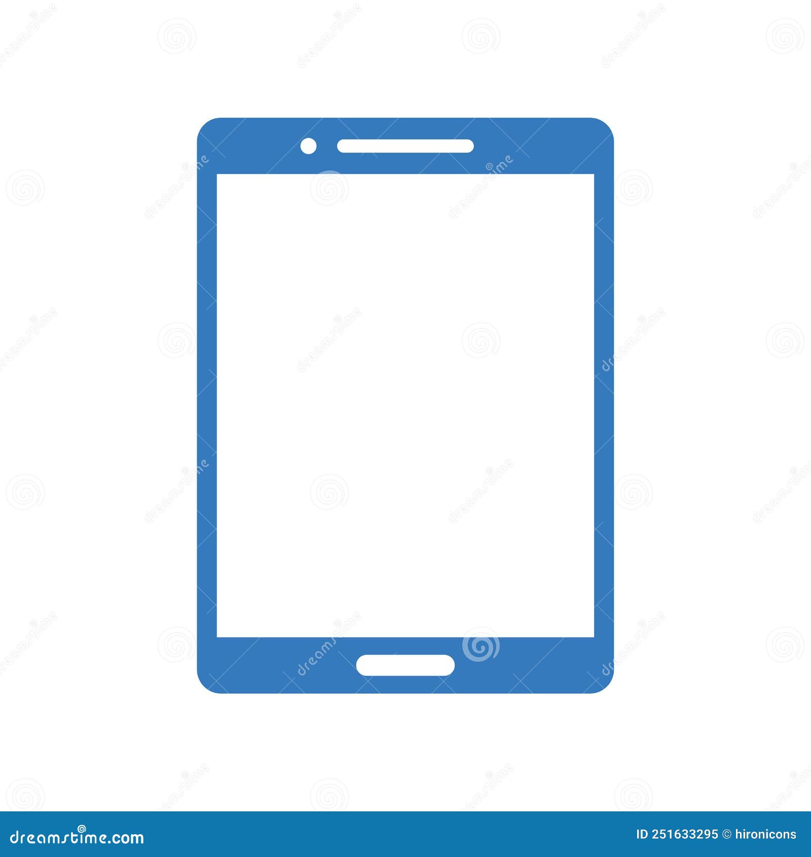 Device, Ipad, Mobile, Tablet Icon. Blue Color Design Stock Illustration ...