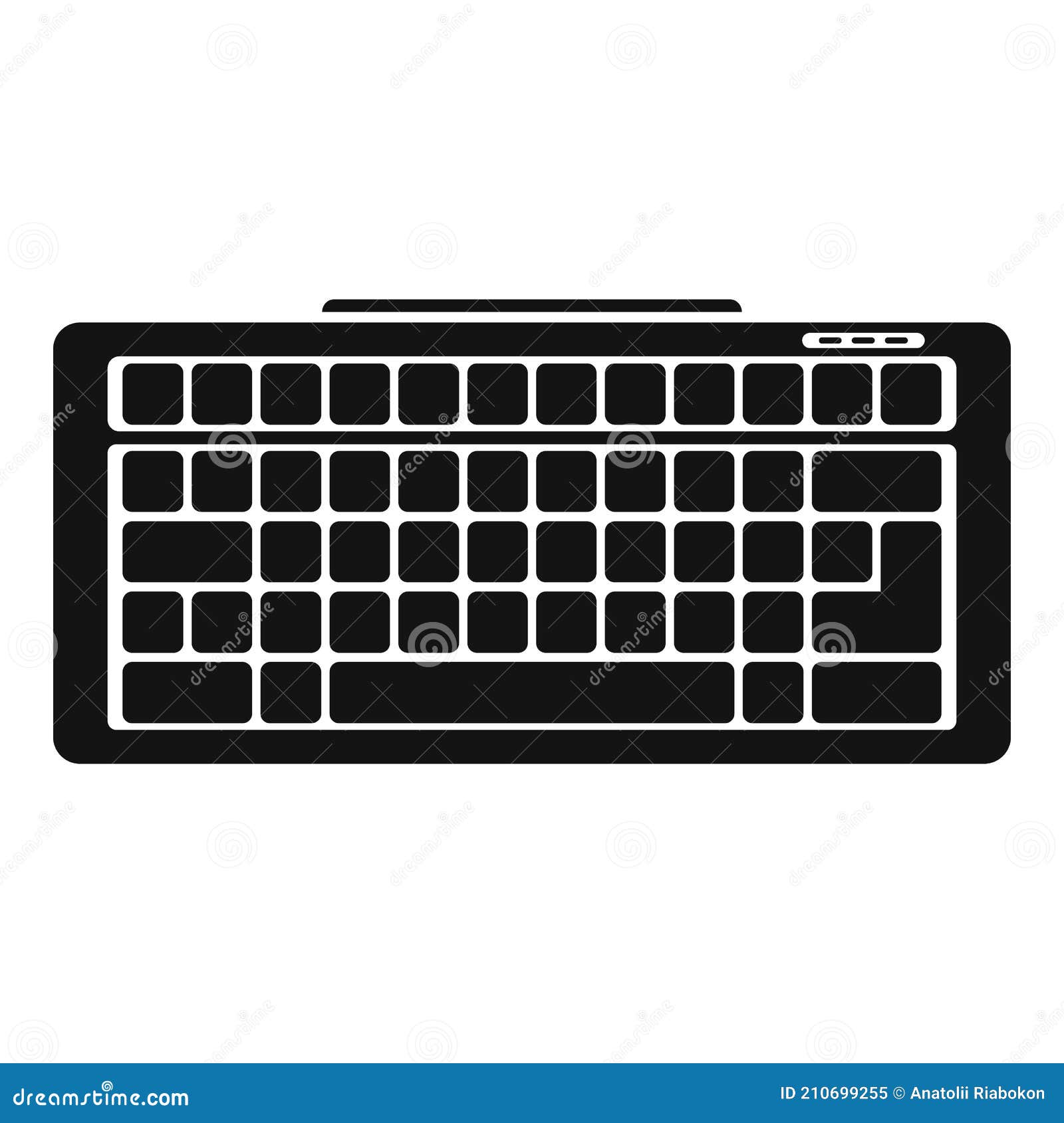 Device Keyboard Icon, Simple Style Stock Vector - Illustration of black ...