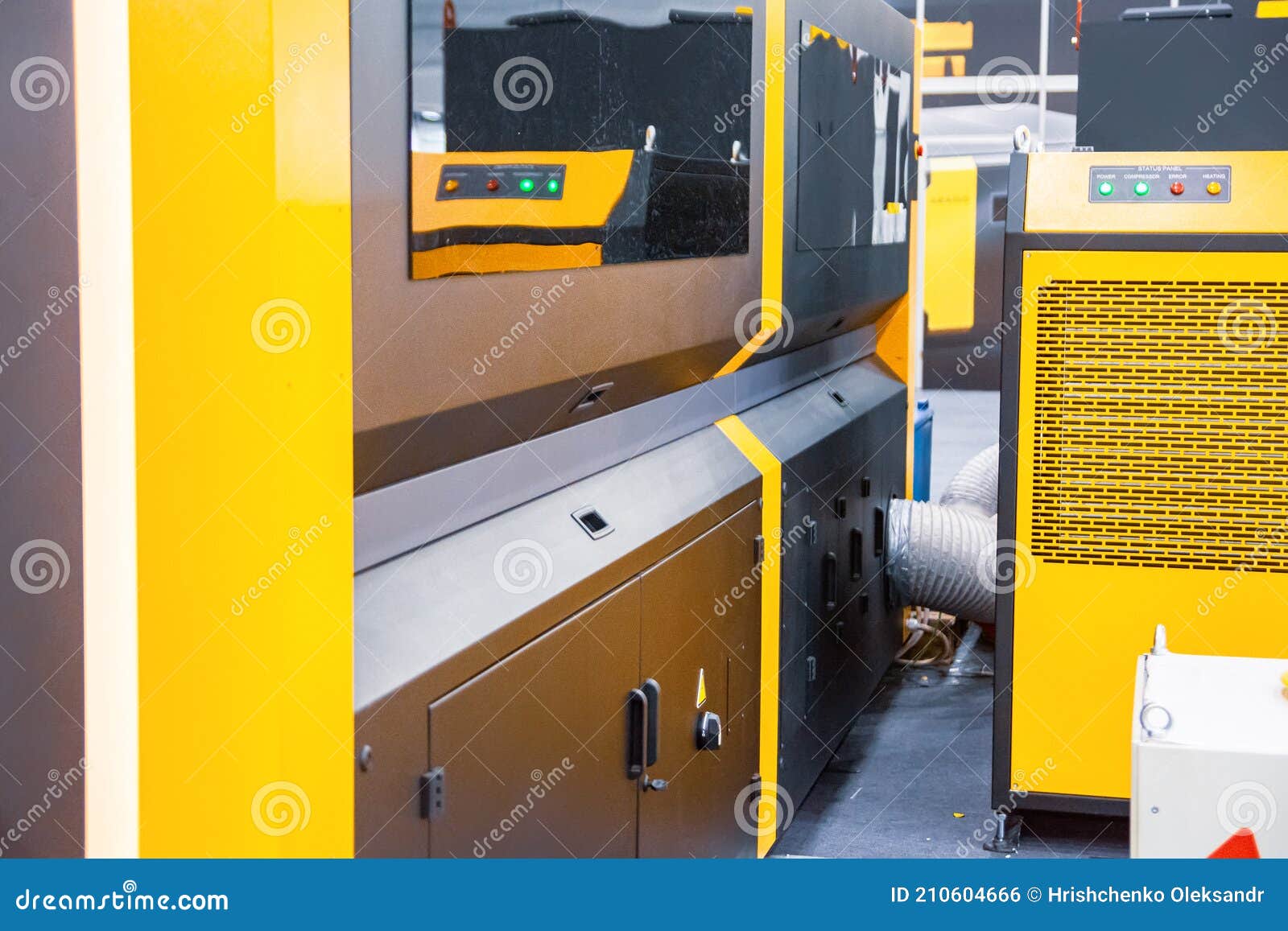 Device for Laser Cutting Metal. Side View Stock Photo - Image of ...