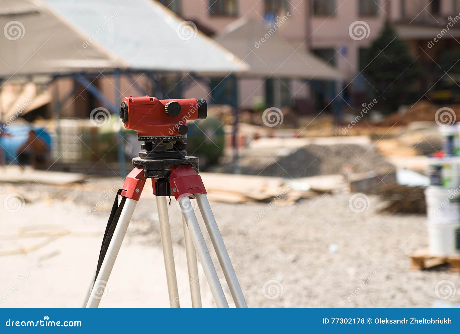 Device Level Located on the Construction Site Stock Photo - Image of ...