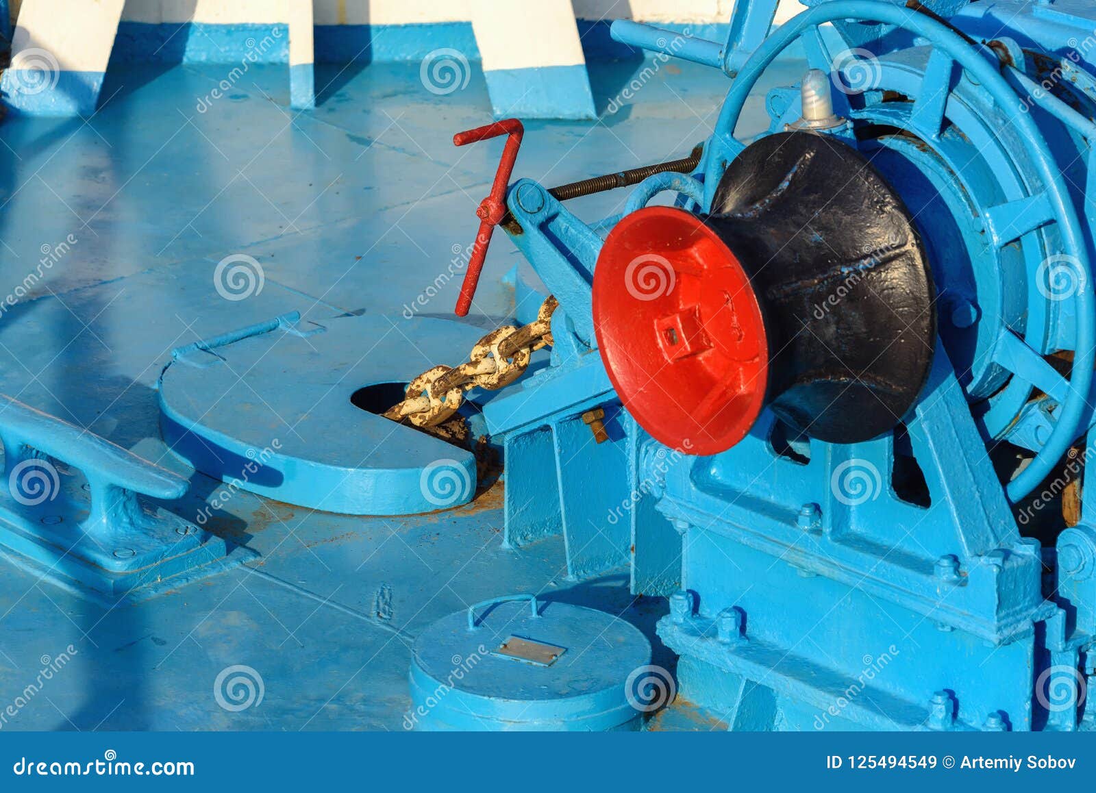 Device for Lifting the Anchor in the First Part Stock Image - Image of ...