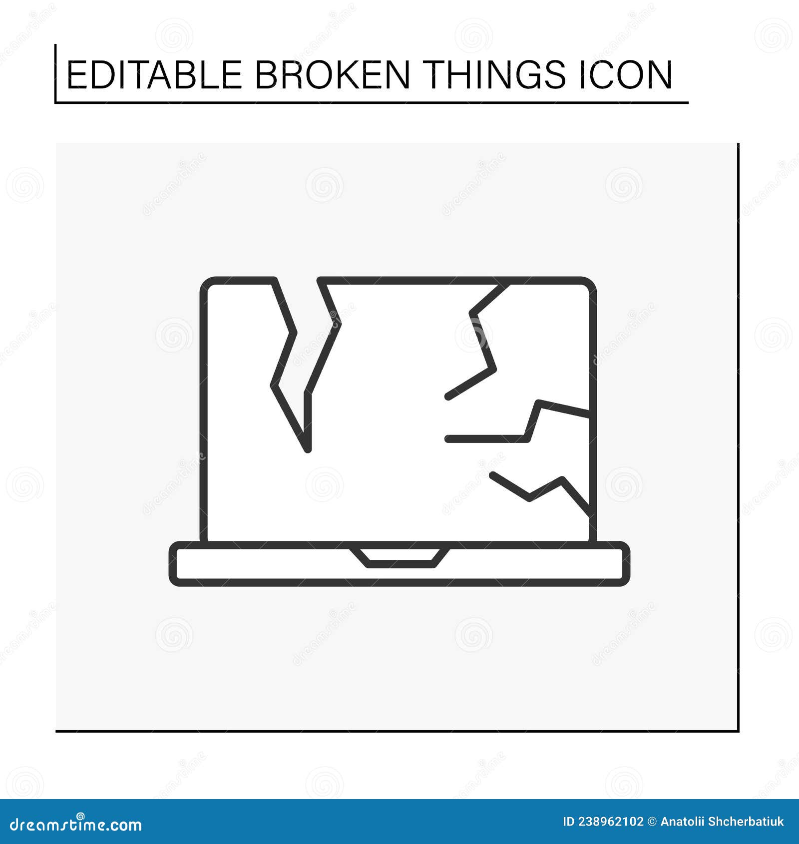 Device line icon stock vector. Illustration of smash - 238962102