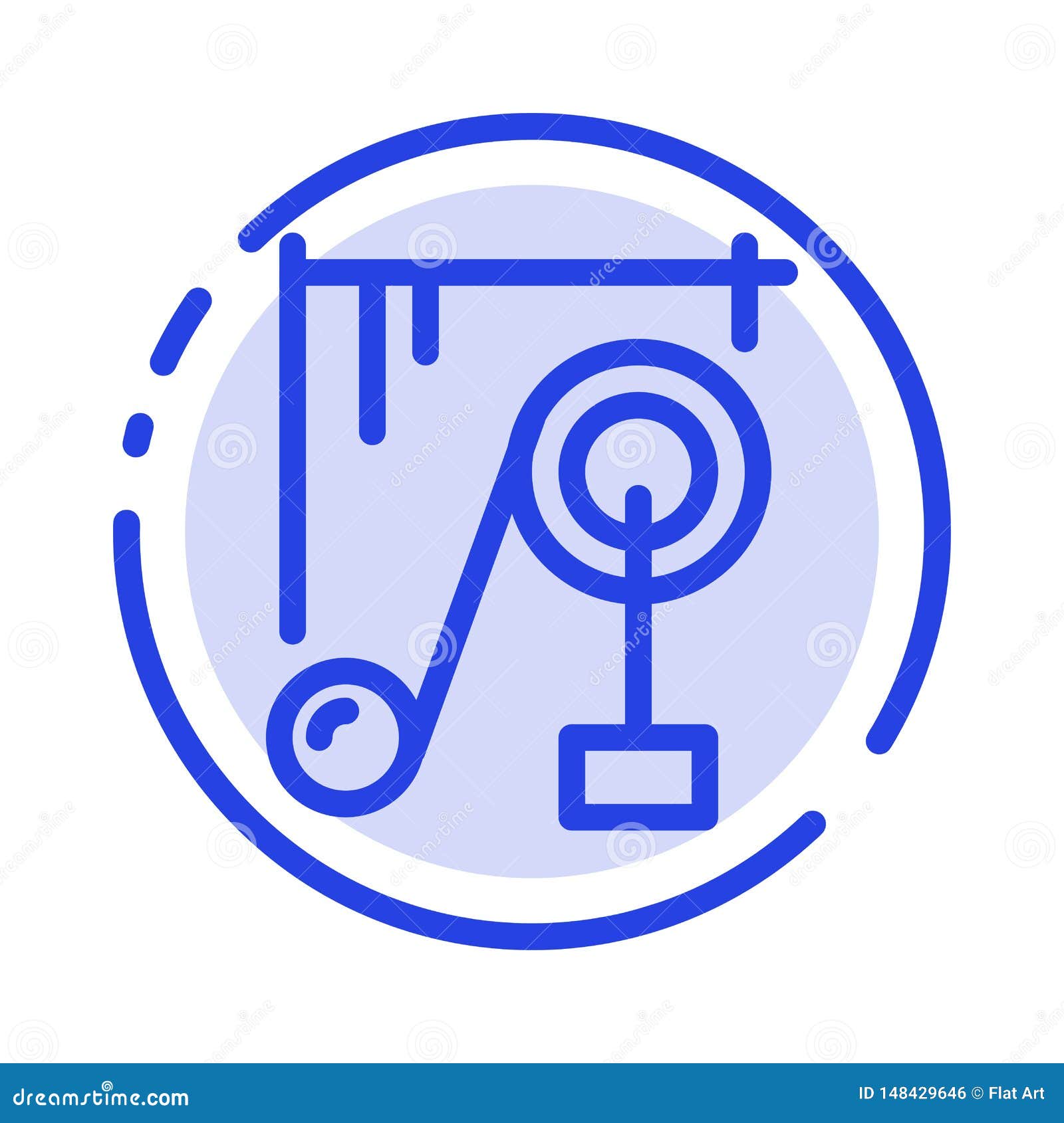Device, Machine, Science, Science Machine Blue Dotted Line Line Icon ...