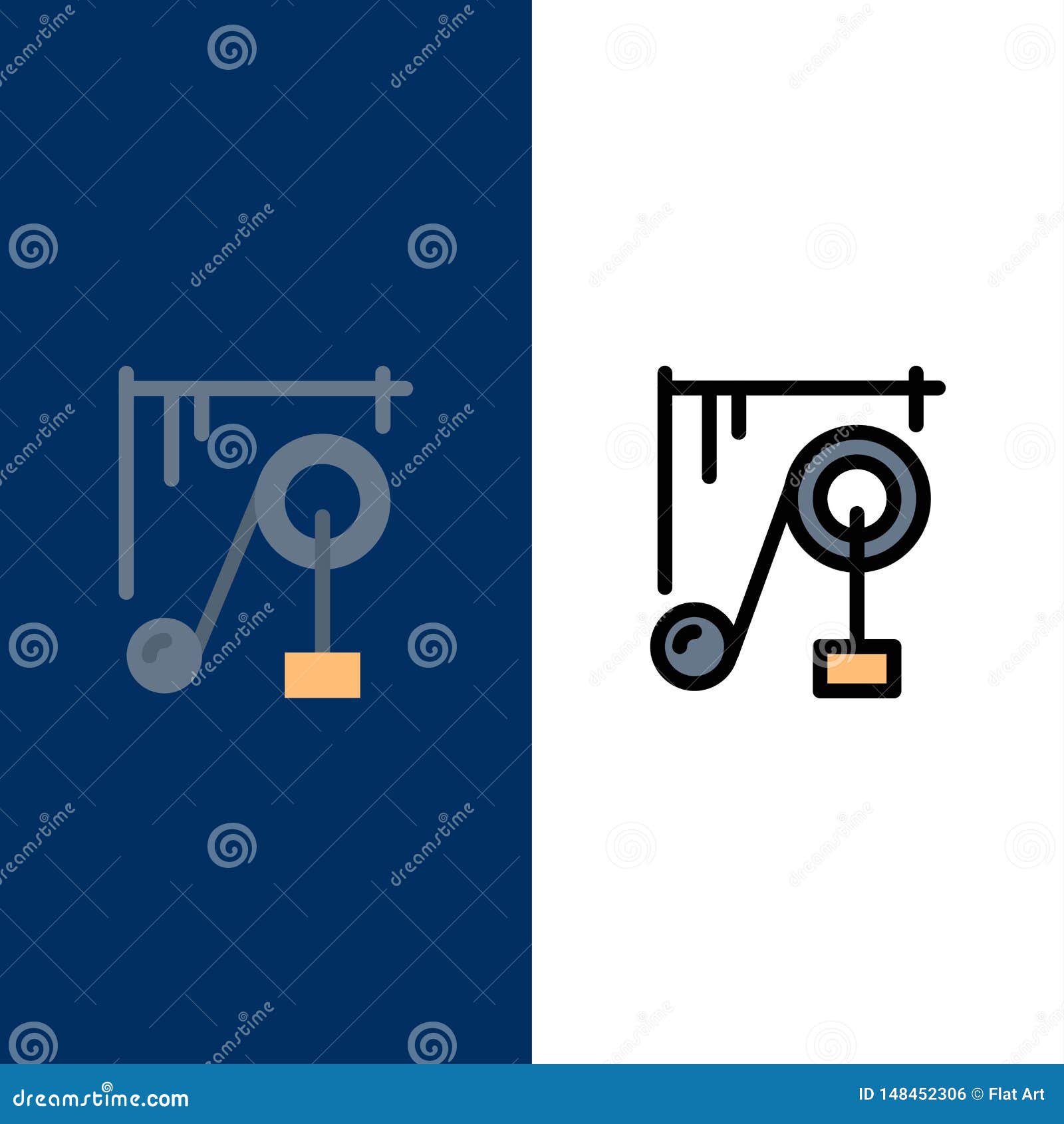 Device, Machine, Science, Science Machine Icons. Flat and Line Filled ...