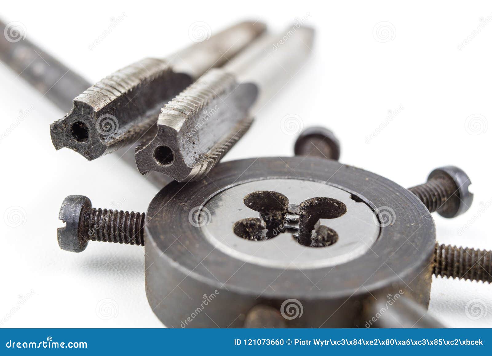 Device For Making Threads In A Screw. Metalworking Accessories. Stock ... Device For Making Threads In A Screw. Metalworking Accessories. Stock ...