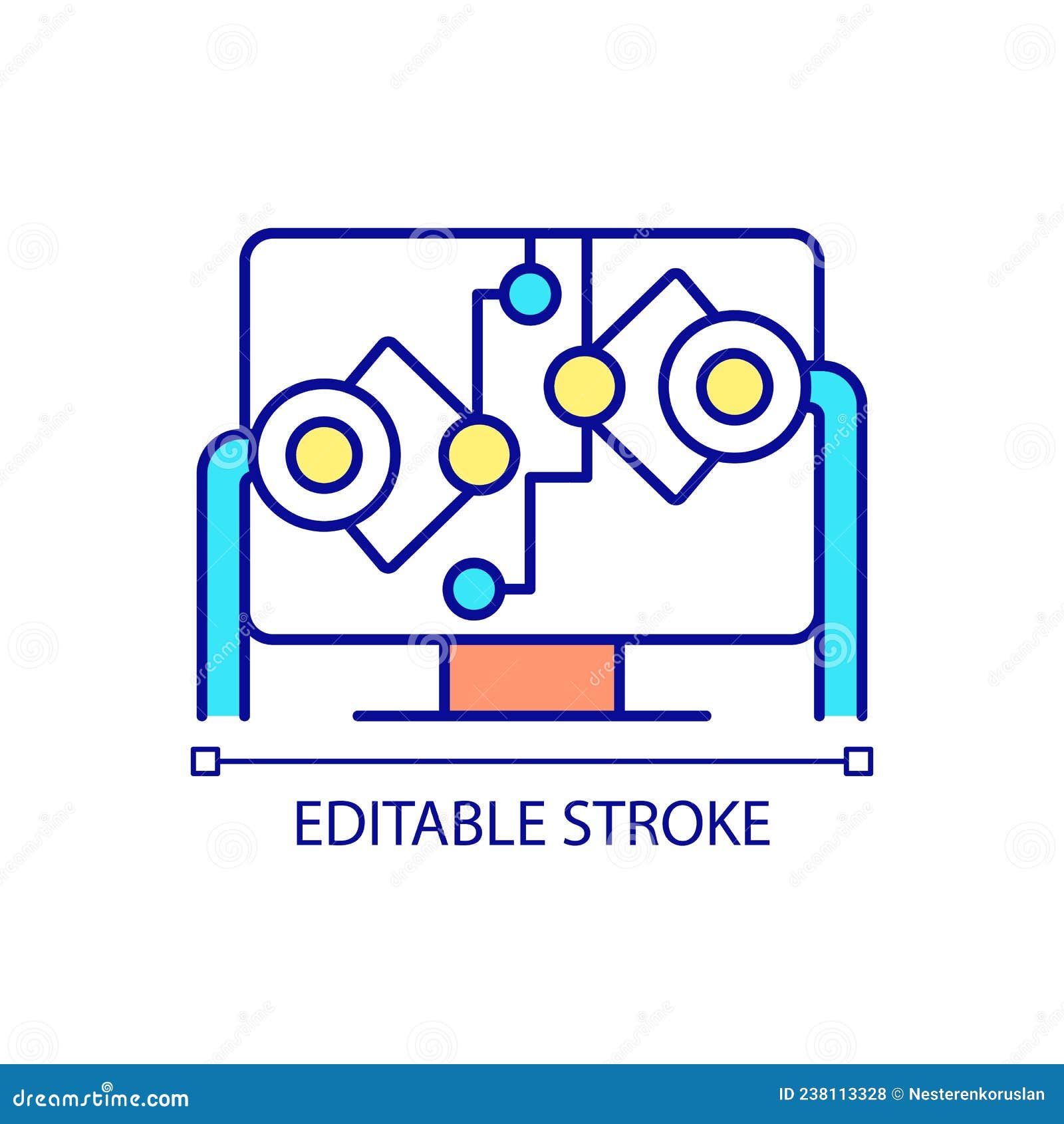 Device Management RGB Color Icon Stock Vector - Illustration of setup ...