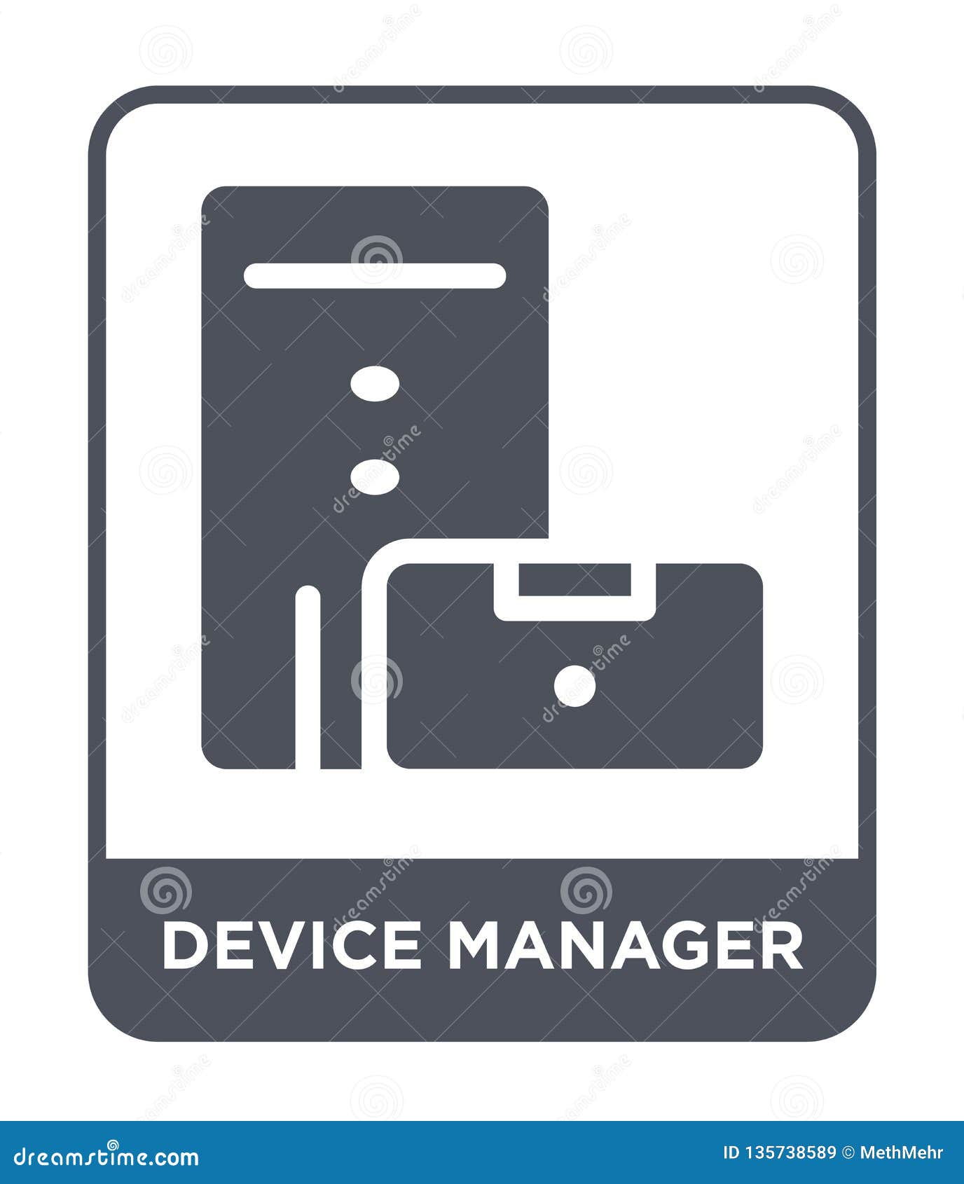 Device Manager Icon in Trendy Design Style. Device Manager Icon ...