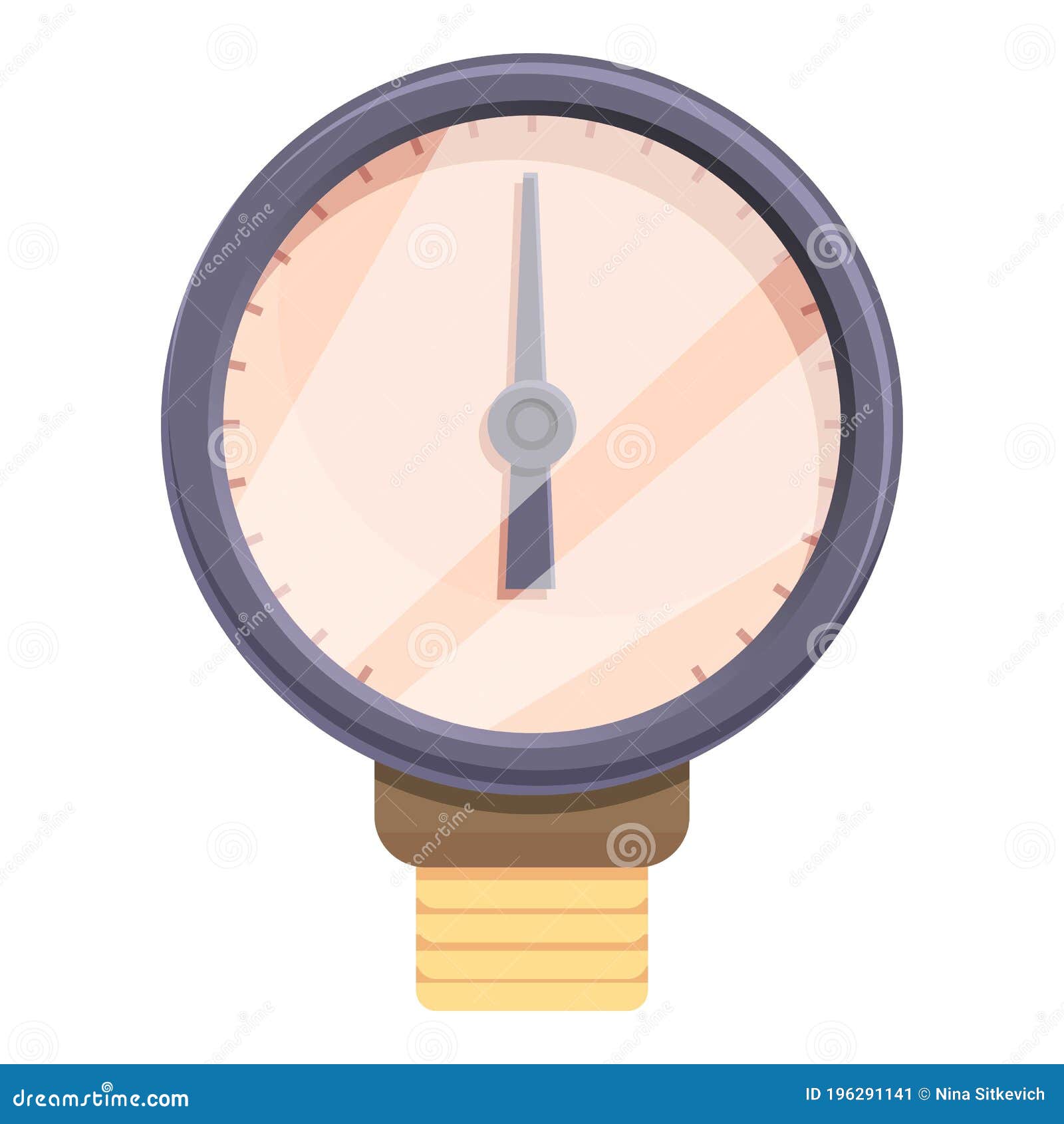 Manometer, Device For Measuring Steam And Water Pressure Flat Color ...