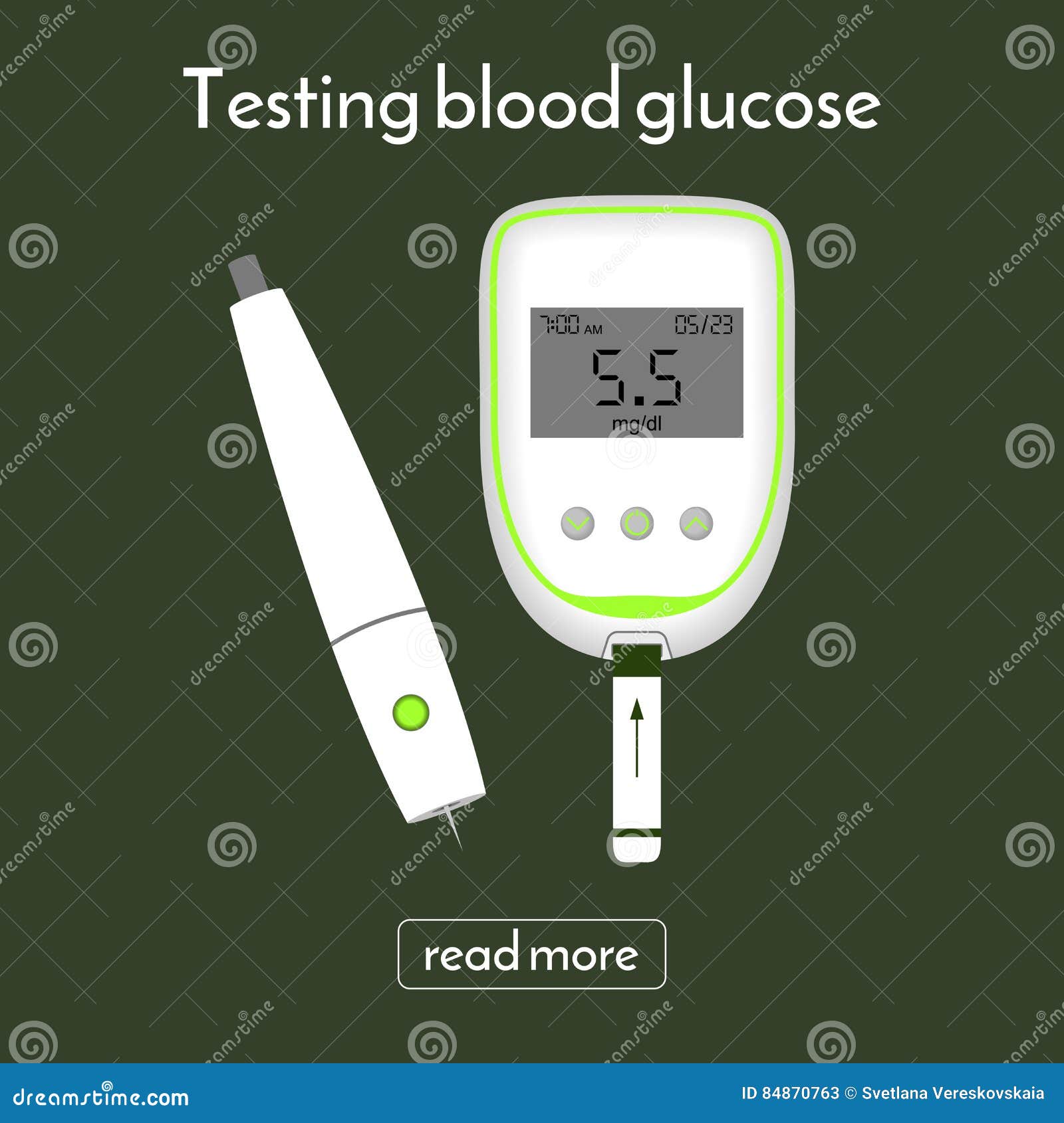 Blood Lancet Design With Line Art And Ribbon Design For World Diabetes ...