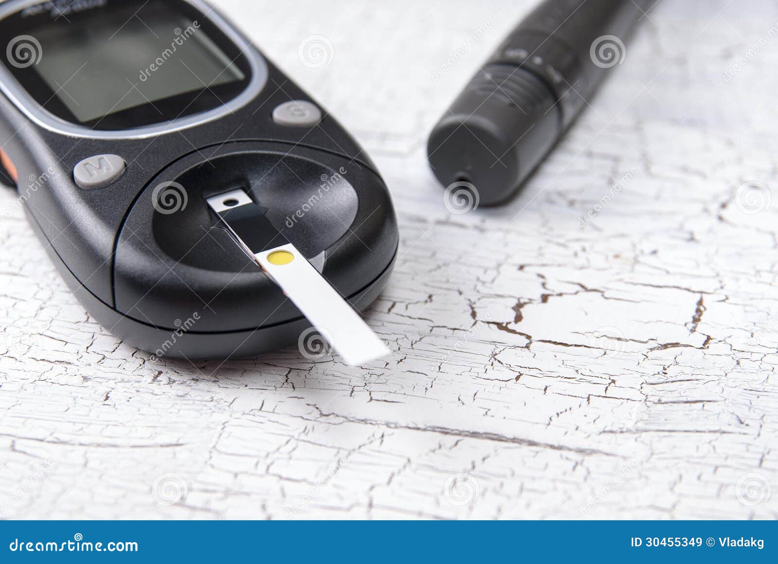 Device for Measuring Blood Sugar on Table Stock Image - Image of ...