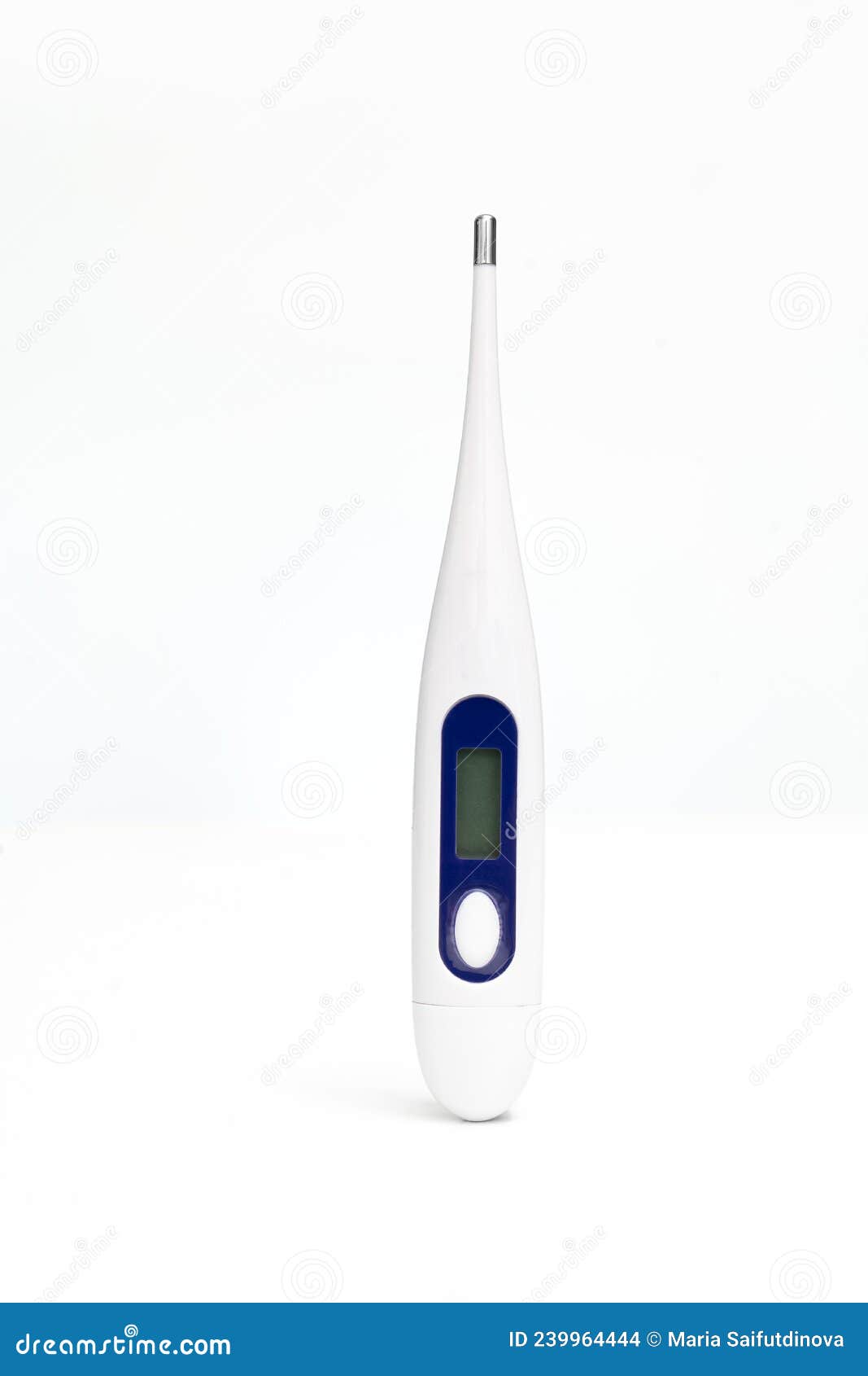 Device for Measuring Body Temperature.electronic Thermometer on White ...