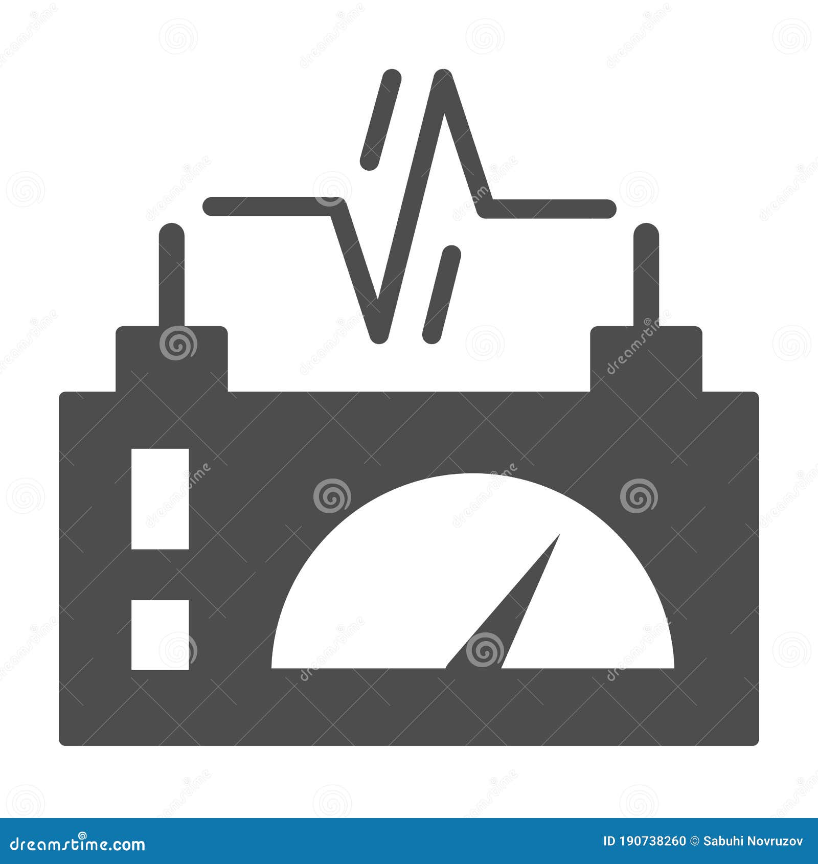 Device for Measuring Charge Solid Icon, Technology Concept, Electric ...